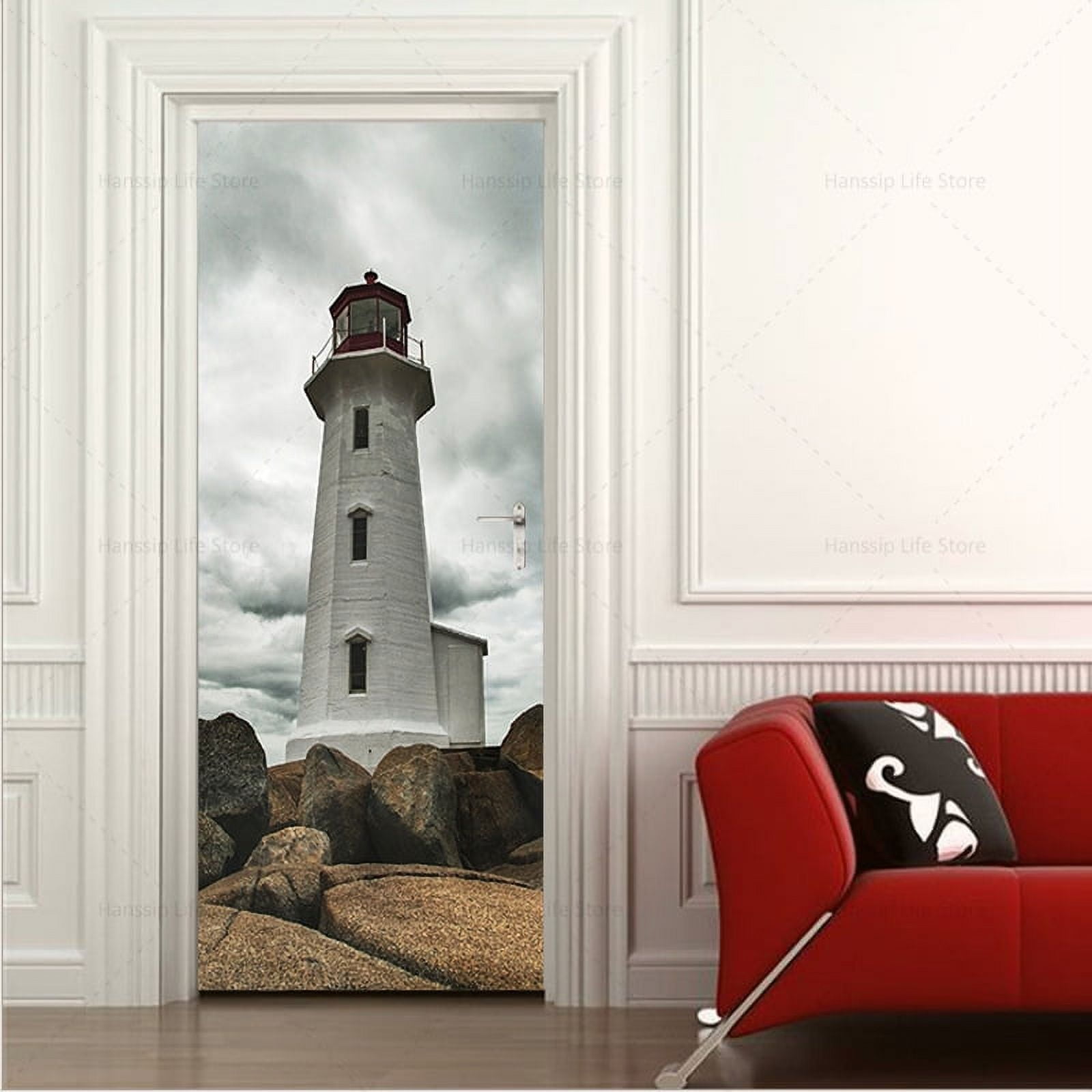 Sky Scenery Door Mural Stickers Self Adhesive Waterproof PVC Wallpaper ...