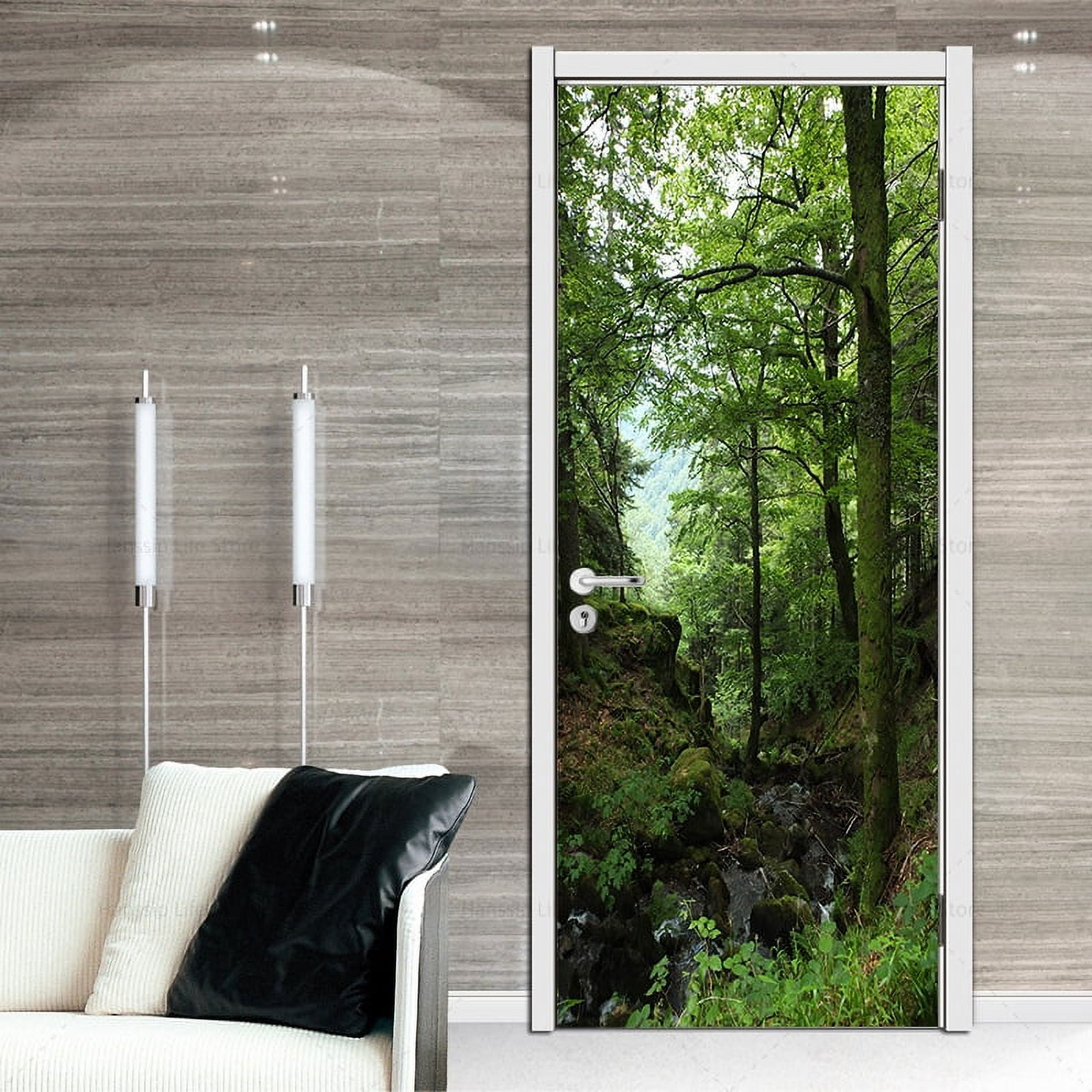Sky Scenery Door Mural Stickers Self Adhesive Waterproof PVC Wallpaper ...