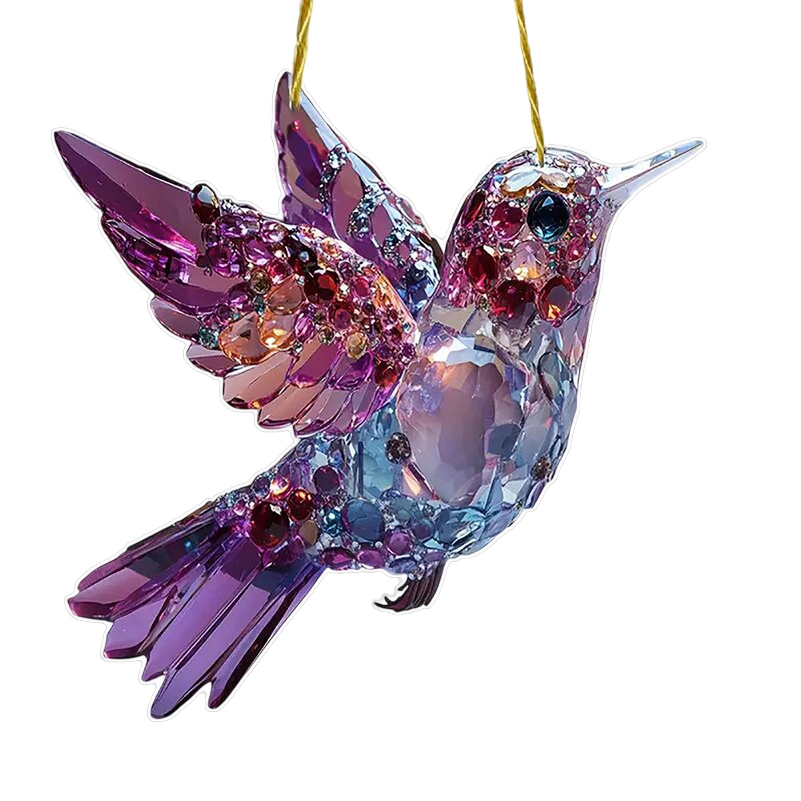 Sky Stained Art Ornament 2D Double Winged Christmas Hanging Decoration ...