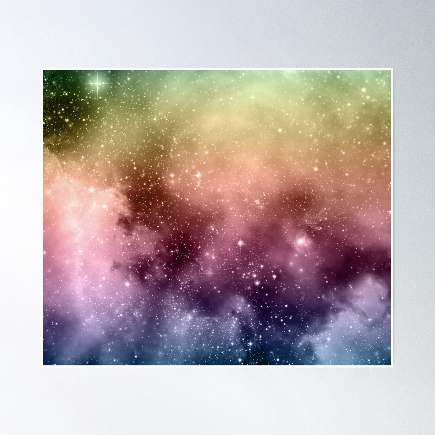 Sky Stars Colors Poster Wall Art, Modern Wall Decor, 8x12 UNFRAMED ...