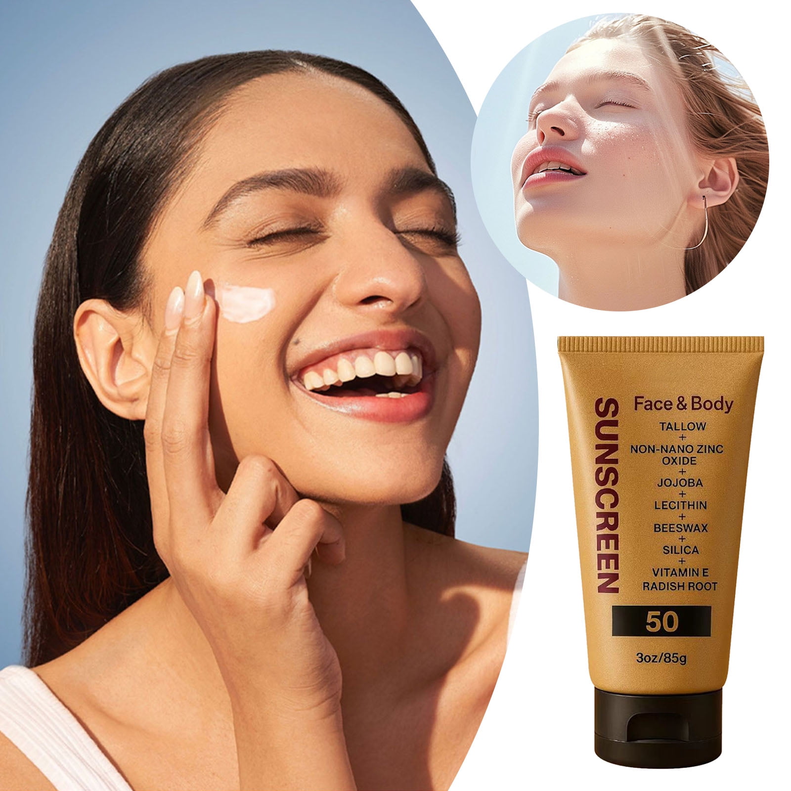 Sky Tallow Sun Cream, Non Greasy, Organic Natural Sol Beef Tallow for ...