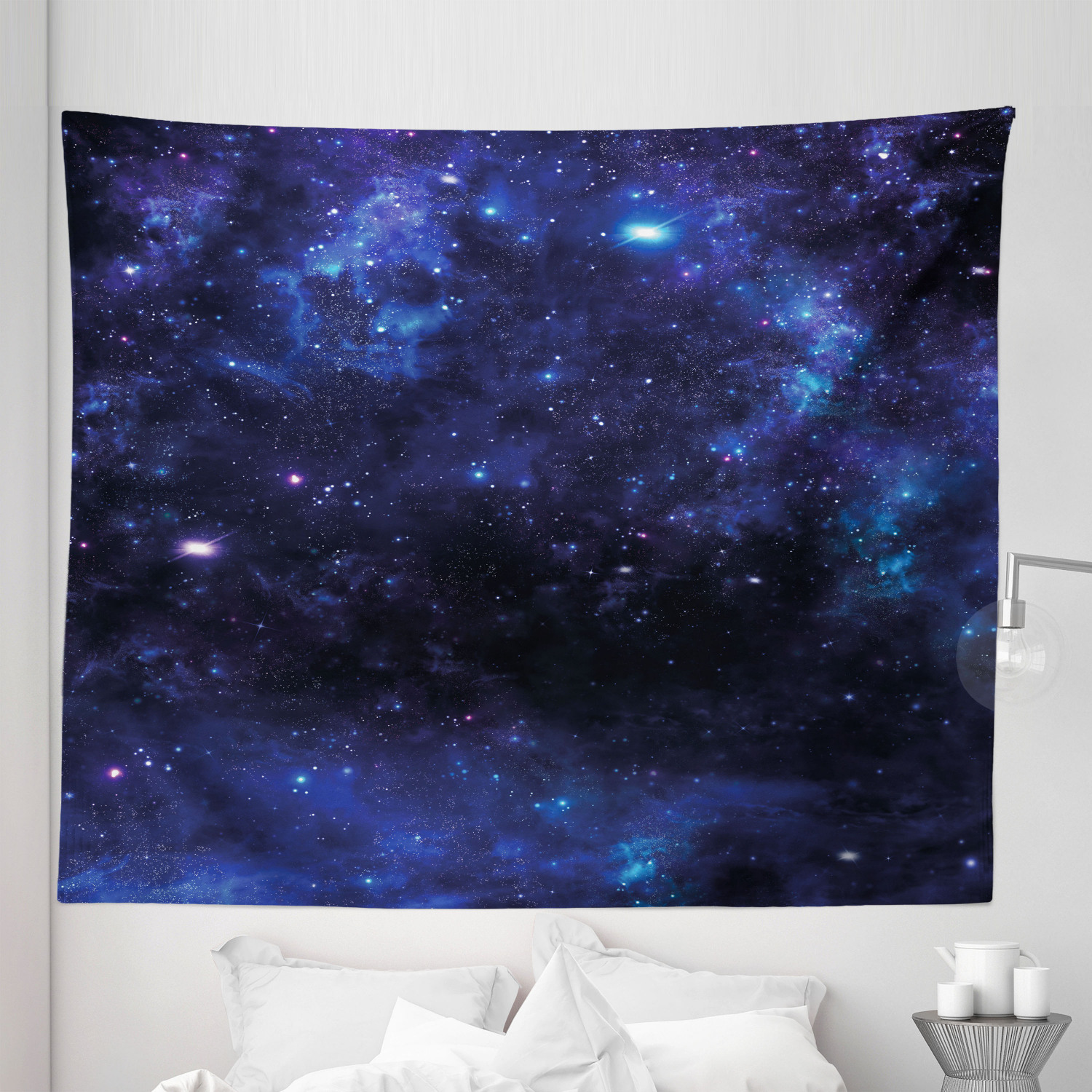Sky Tapestry, Abstract Astronomy Themed Nebula Illustration with Stars ...