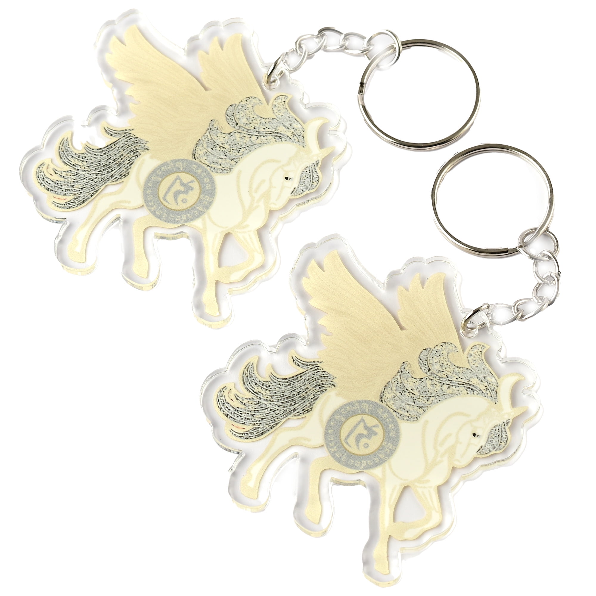 Sky Unicorn with Spirit Essence Amulet Feng Shui Keychains, Symbol for ...