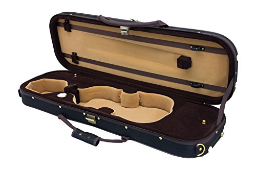 Sky VNCQF24-4/4 Violin Oblong Case Lightweight with Hygrometer, Black ...