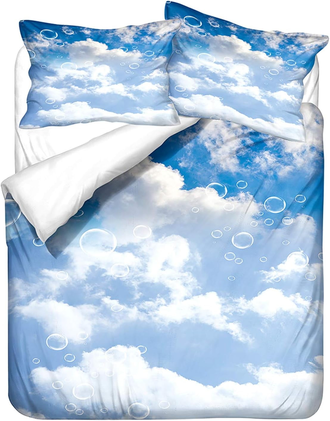 Sky and Clouds Duvet Cover Set,Bedding Set for Kids and Adult, Home ...