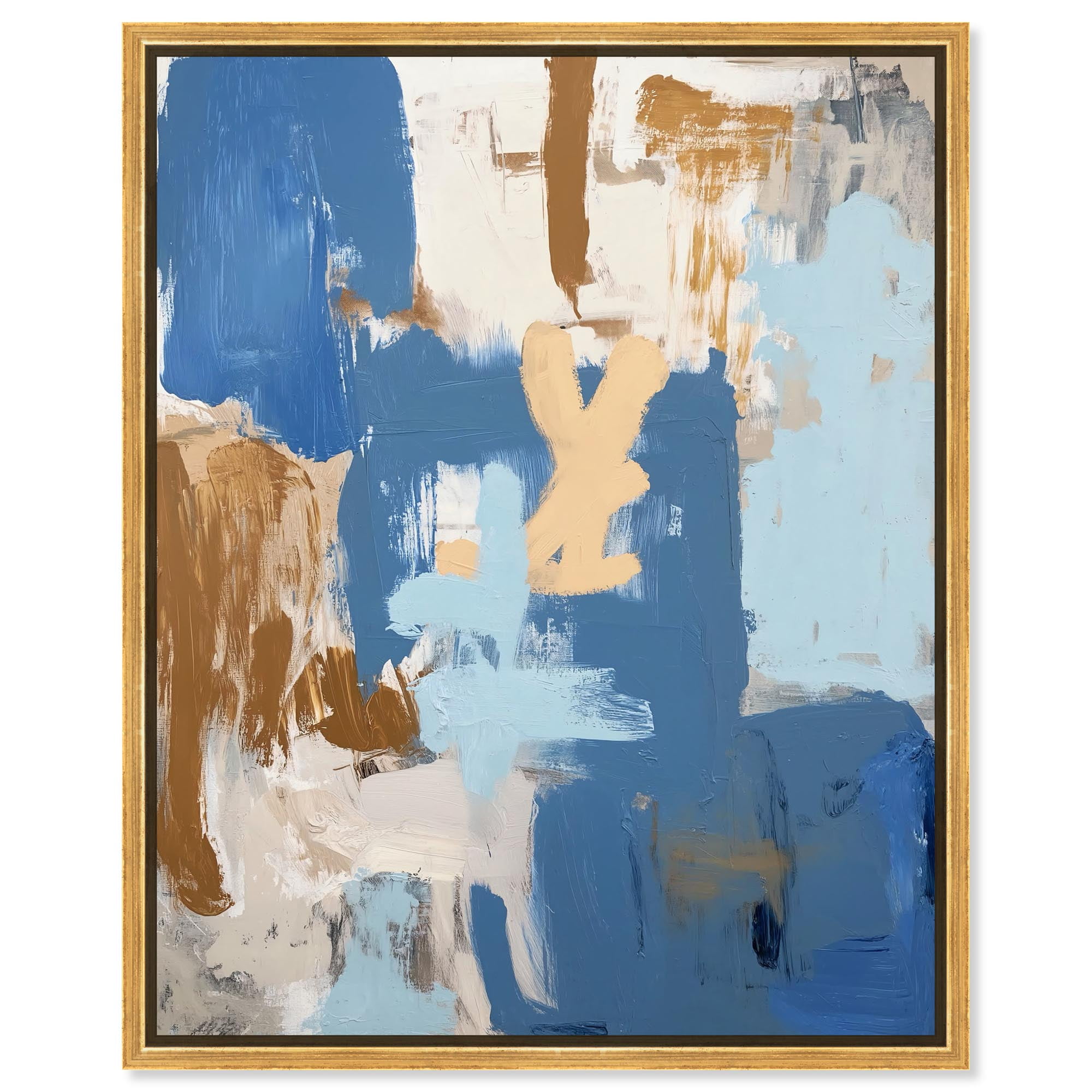 Sky and Sunlight III Canvas Modern Blue Abstract by Art Remedy, Gold ...