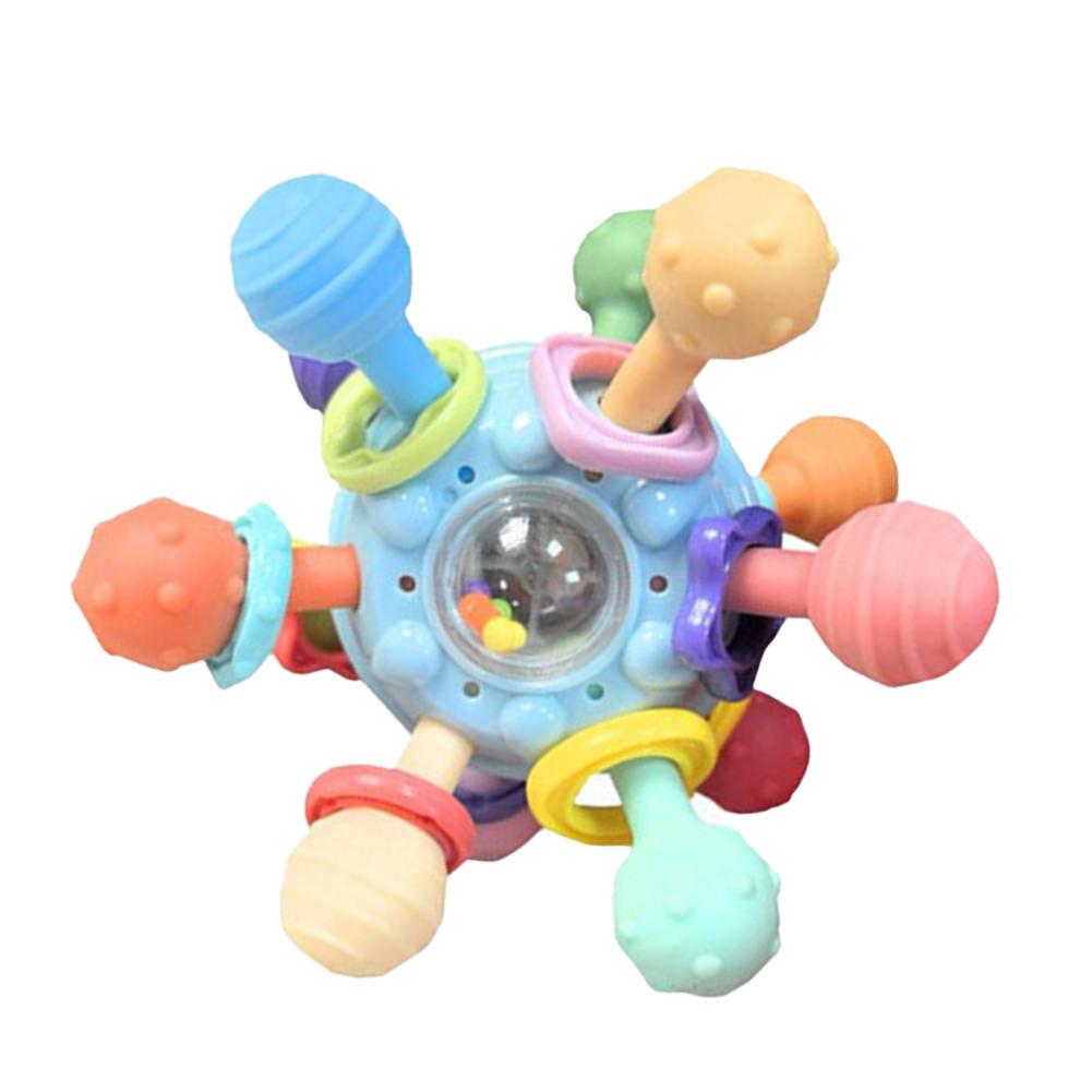 Sky blue bag (C) $ Baby hand bell toy Manhattan finger ball soft rubber ...