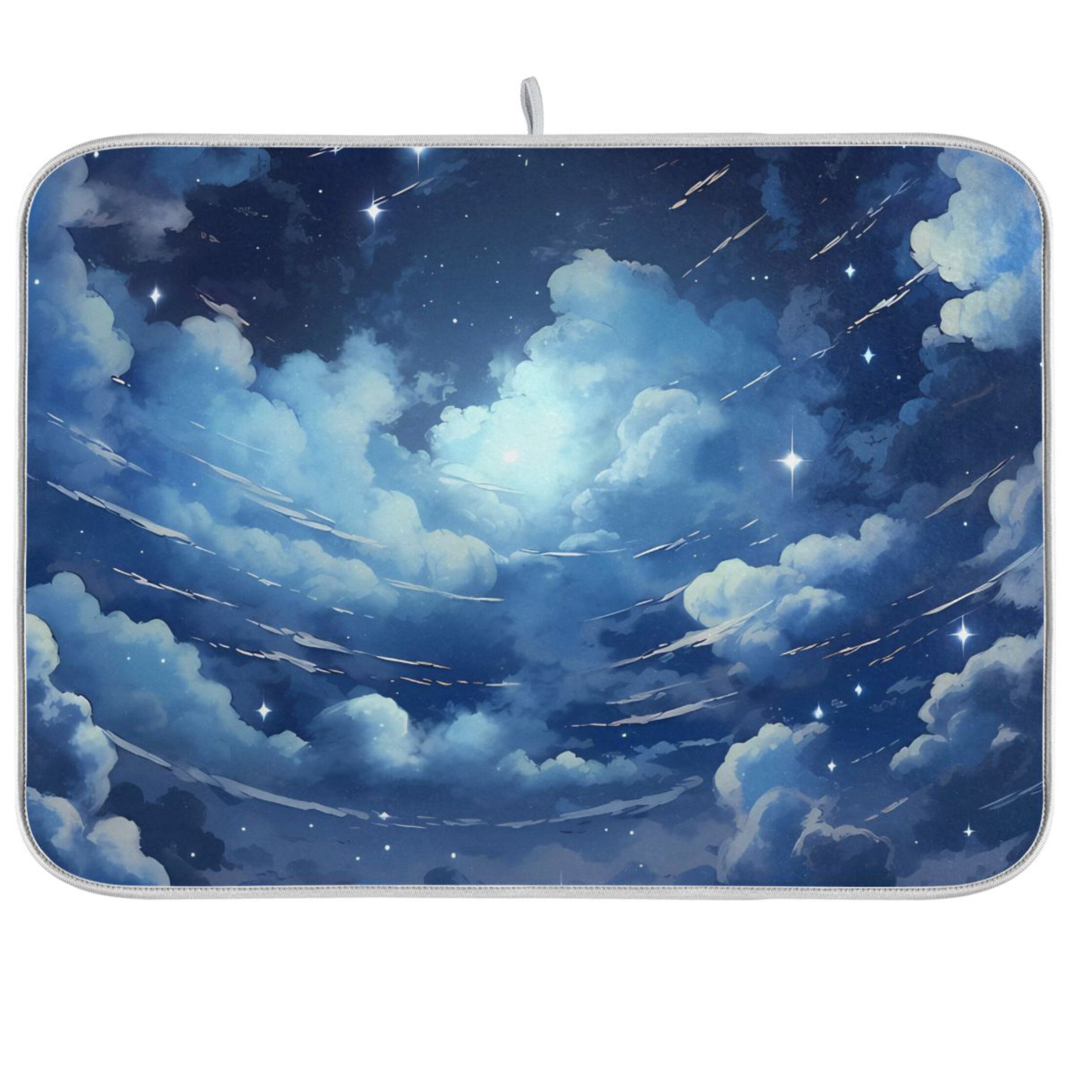 Sky with Cloud Dish Drying Mat Microfiber Kitchen Mats Large Counter ...