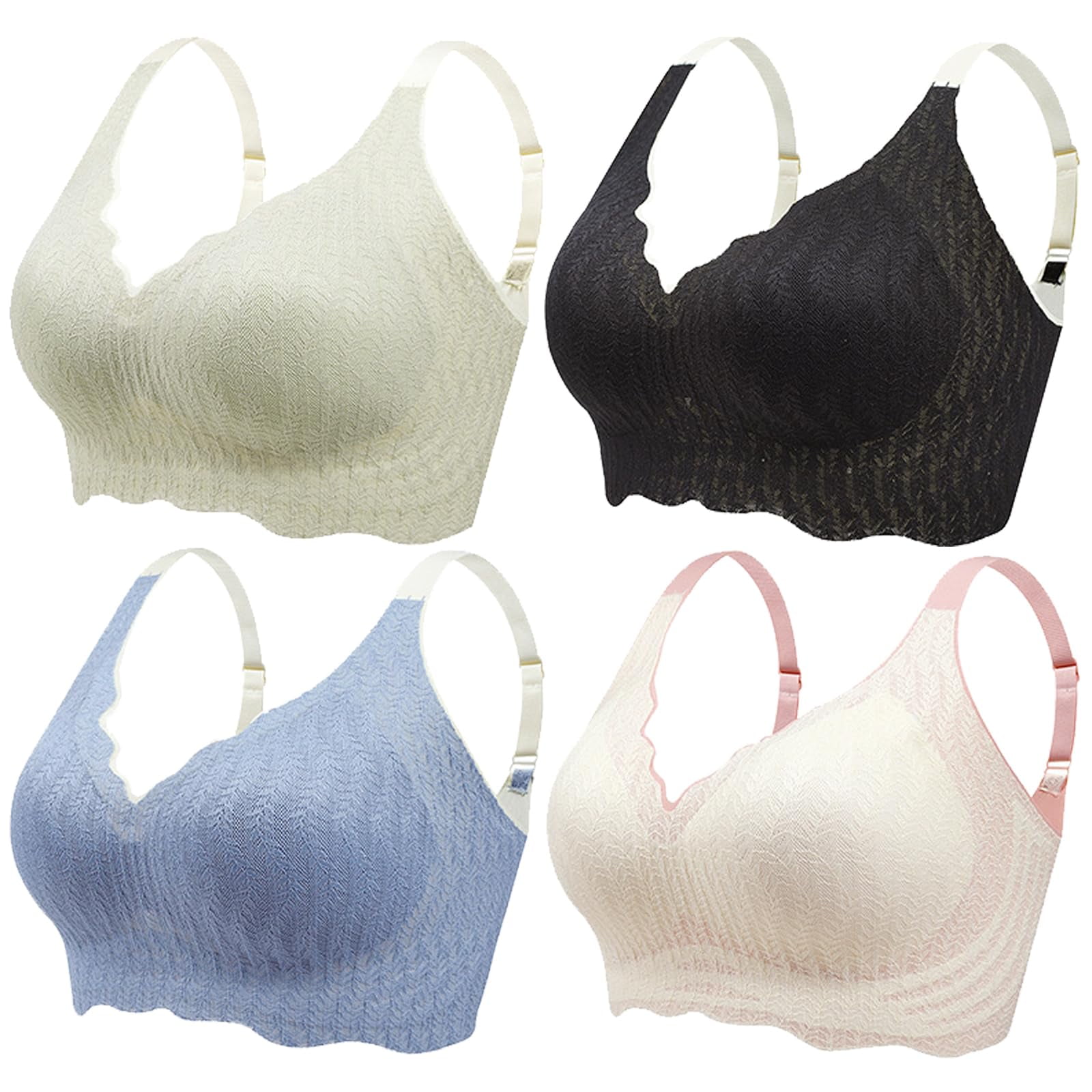 SkyAuks Bra for Women, Jelly Gel Bra, Adjustable Ring Bra, Jelly Gel ...