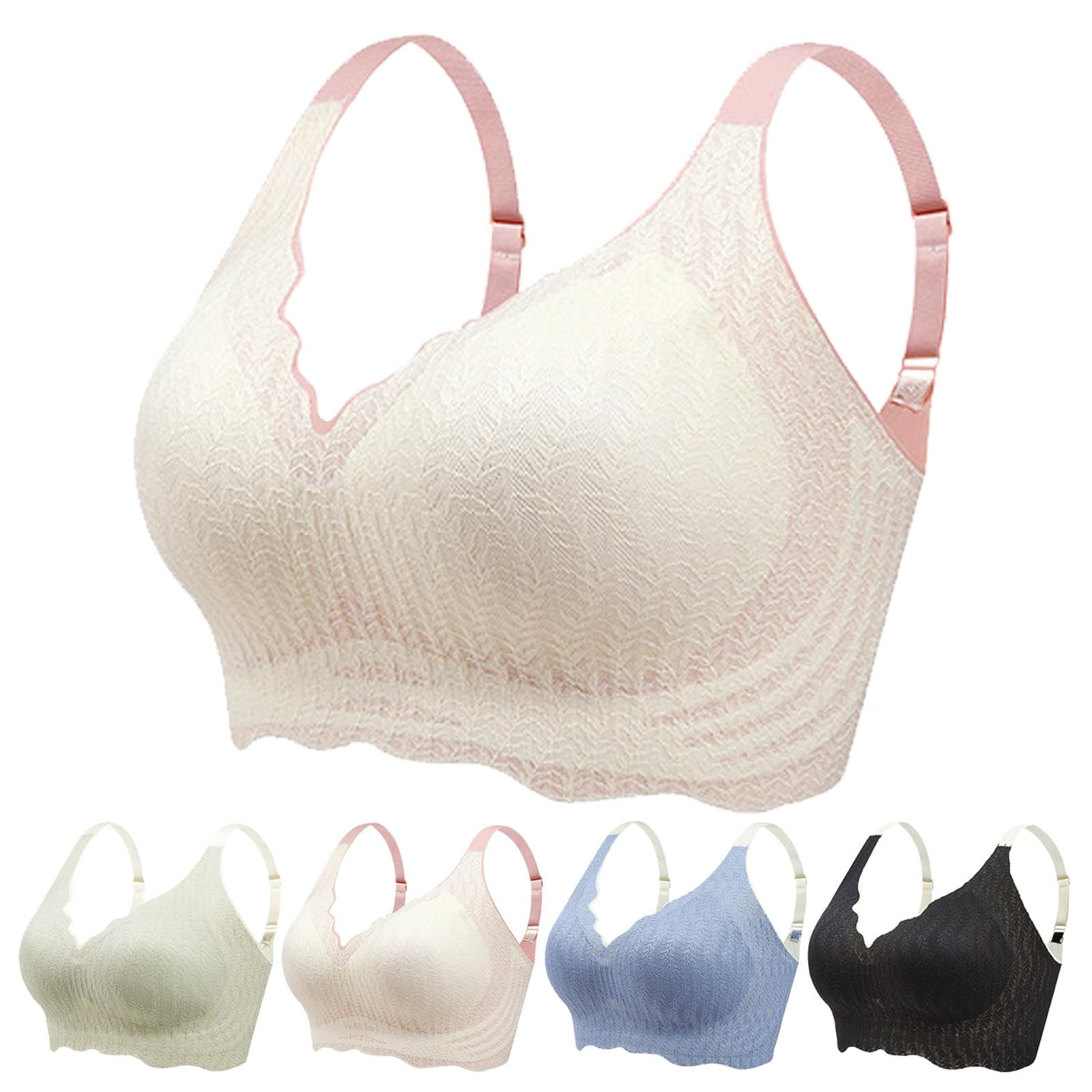SkyAuks Bra for Women, Jelly Gel Bra, Adjustable Ring Bra, Jelly Gel ...