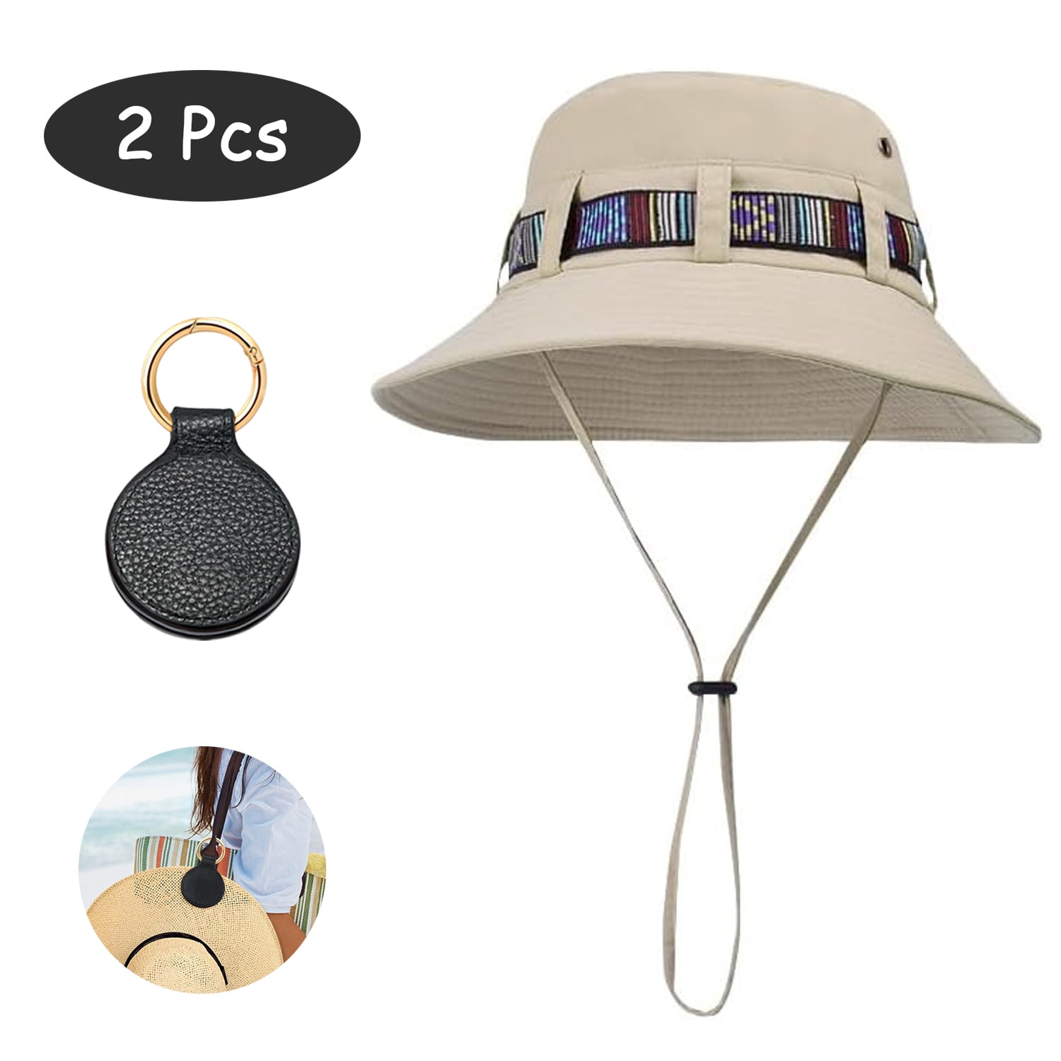 SkyAuks Bucket Hats for Men with Hat Clip, Adjustable Drawstring Sun ...