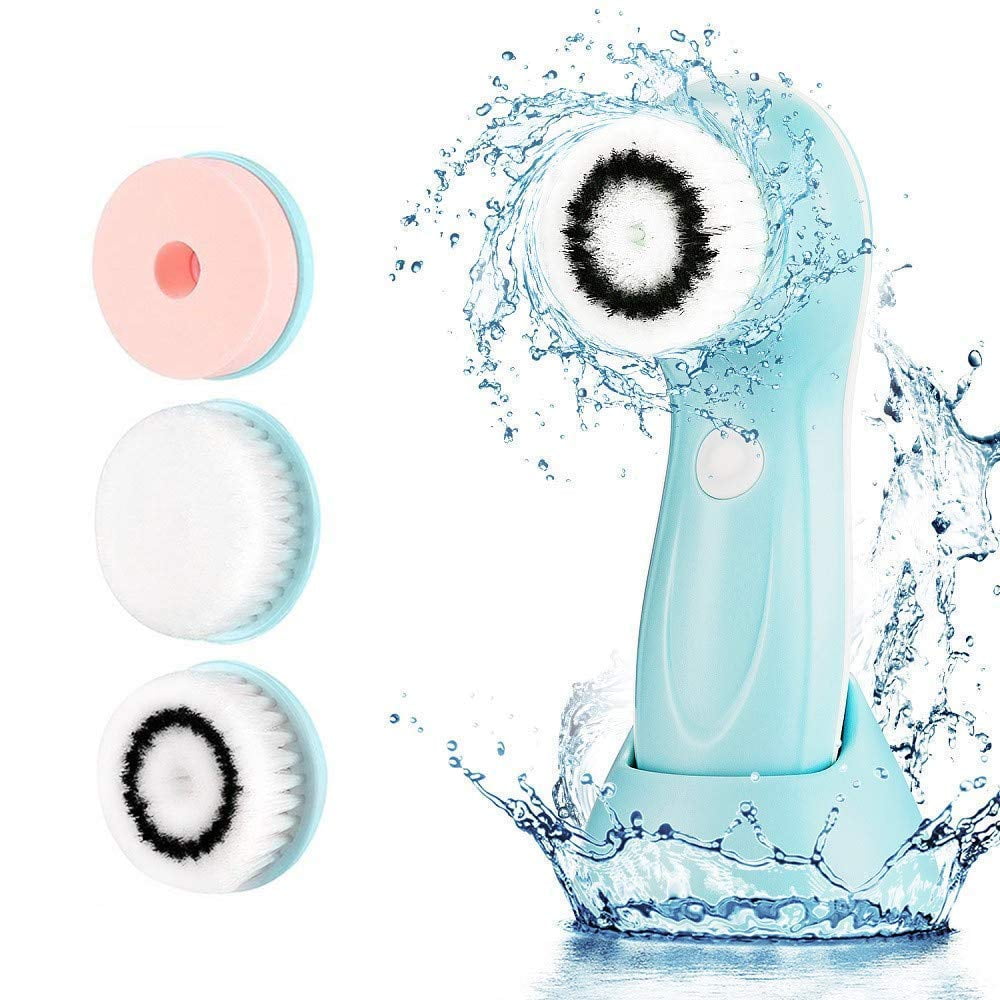 SkyAuks Face Scrubber, Facial Cleansing Brush, 3-in-1 USB Rechargable ...