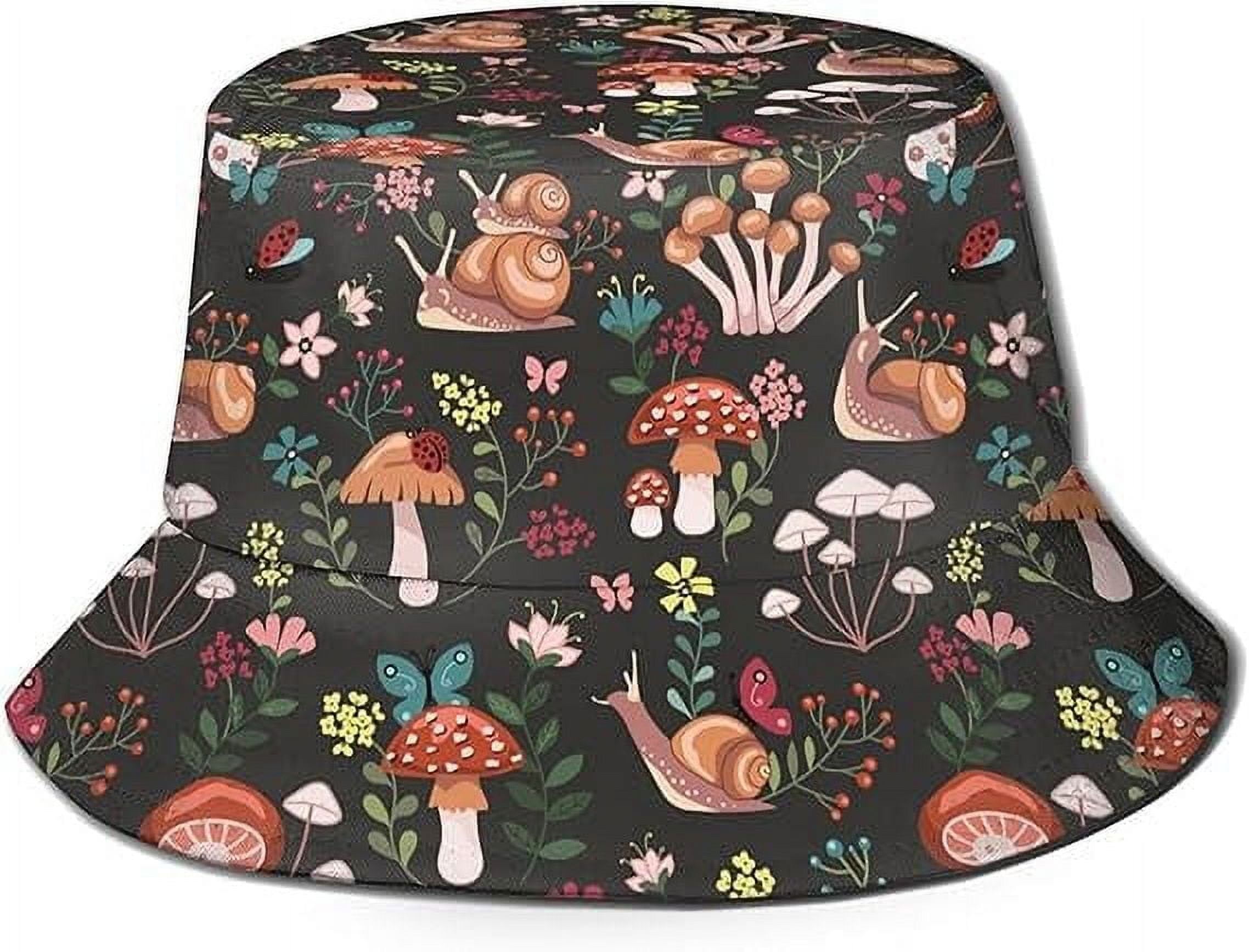 SkyAuks Hat Summer Beach Sun Hat, Packable Fisherman Cap, Mushroom ...