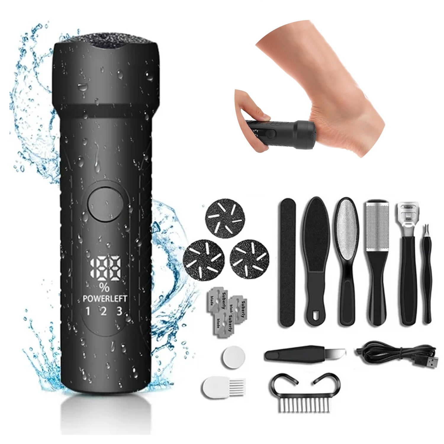 SkyAuks Pedicure Tools for Feet, Electric Callus Remover for Feet ...