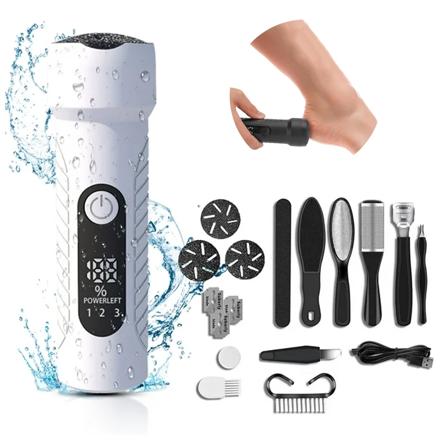 SkyAuks Pedicure Tools for Feet, Electric Callus Remover for Feet ...