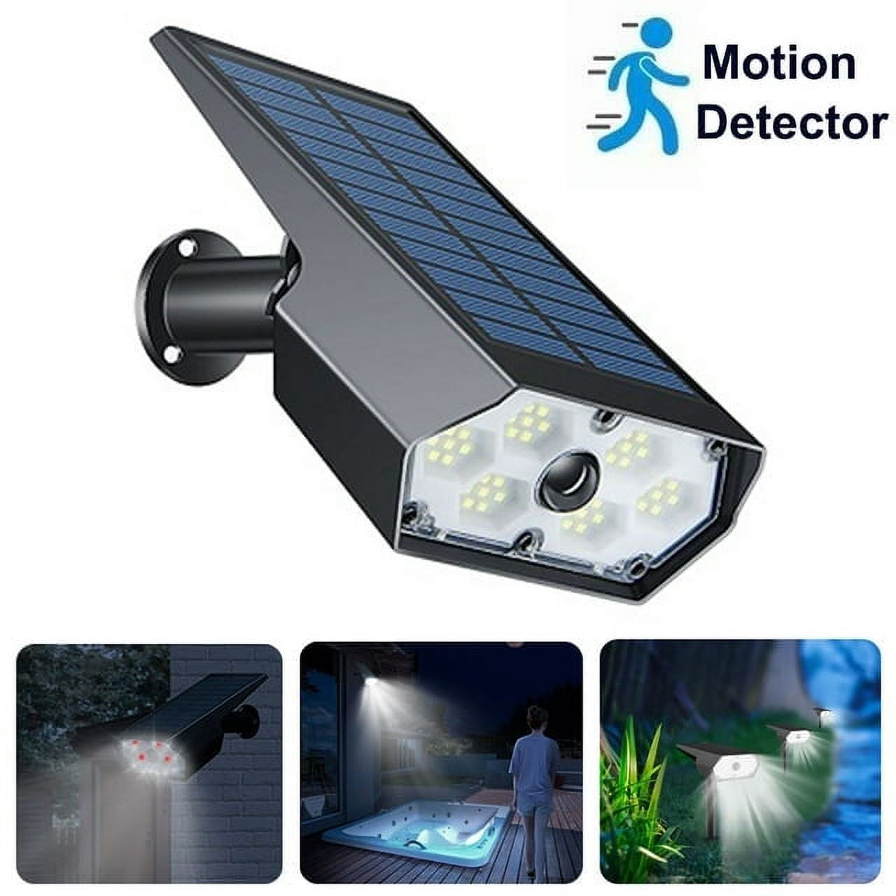 SkyAuks Solar Flood Light for Outdoor, 46 LED Waterproof Solar Security ...