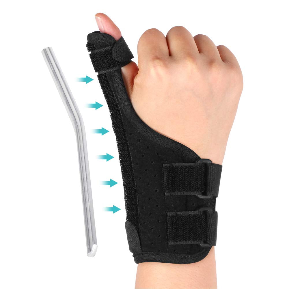 SkyAuks Thumb Brace, Finger Protector with Removable Splint and ...