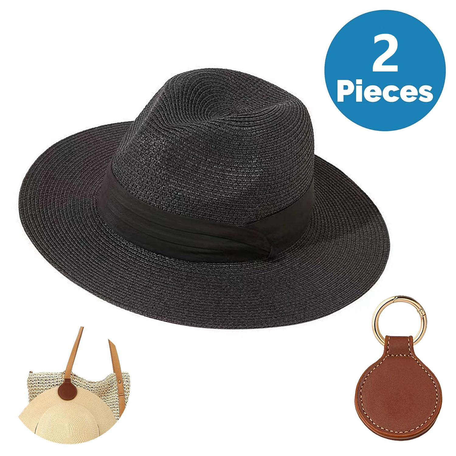 SkyAuks Womens Straw Hat with Hat Clip, Packable Protection UV Straw ...
