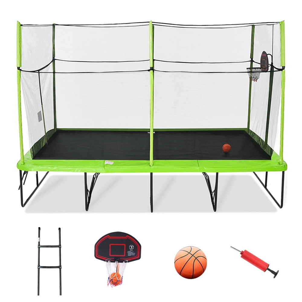 SkyBound 10x17 ft Rectangle Trampoline with Enclosure Net for Kids and ...