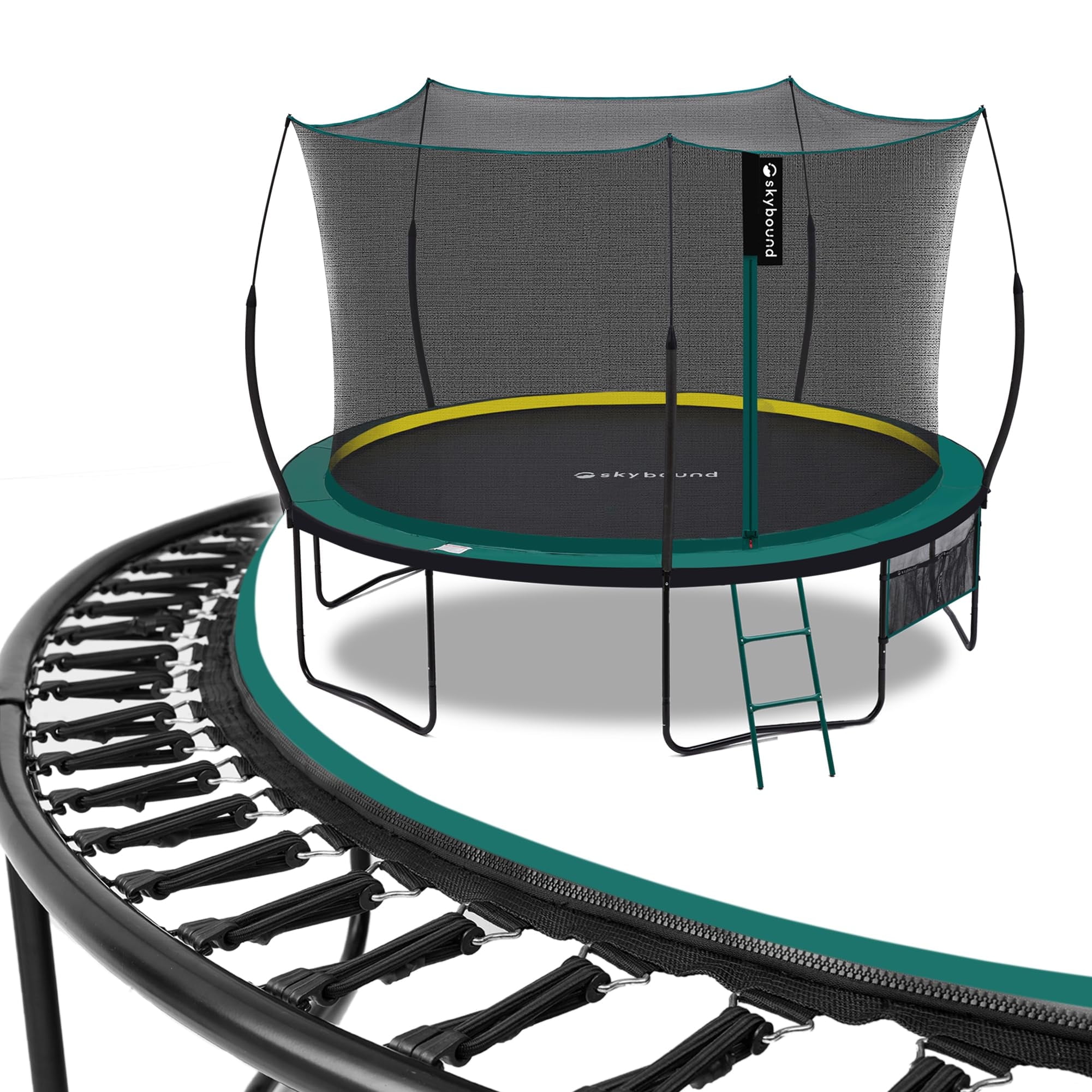 SkyBound 12 ft trampoline for Kids and adults, gymnastics springless ...