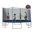 SkyBound 14ft Blue Trampoline with Safety Enclosure Net for Kids and ...