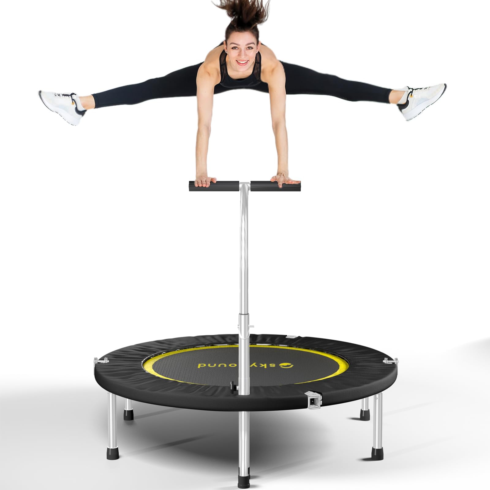 SkyBound Boogie Bounce Elite Foldable Mini Trampoline Fitness Rebounder ...