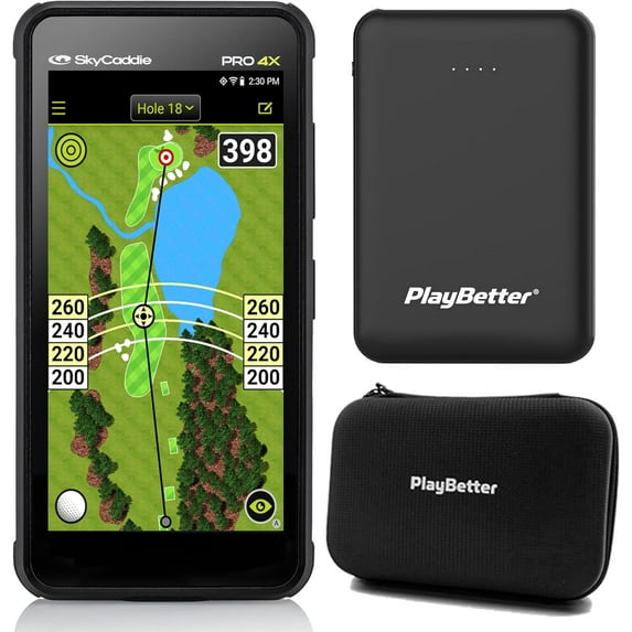 SkyCaddie PRO 4X Handheld Golf GPS Bundle - 4" LCD Display, 35,000 Maps ...
