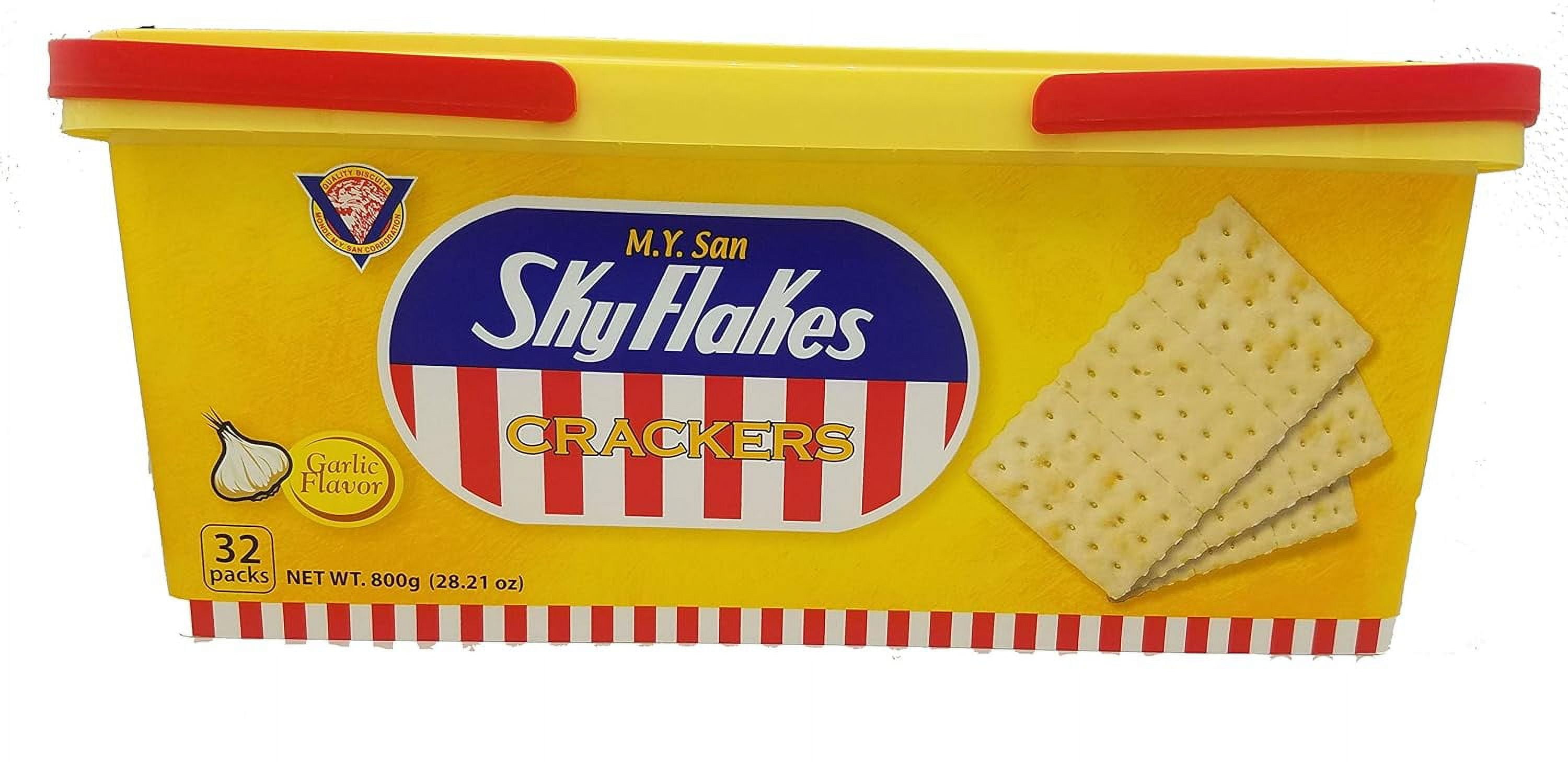 SkyFlakes Crackers Individually Wrapped Garlic Flavor 800g - Walmart.com