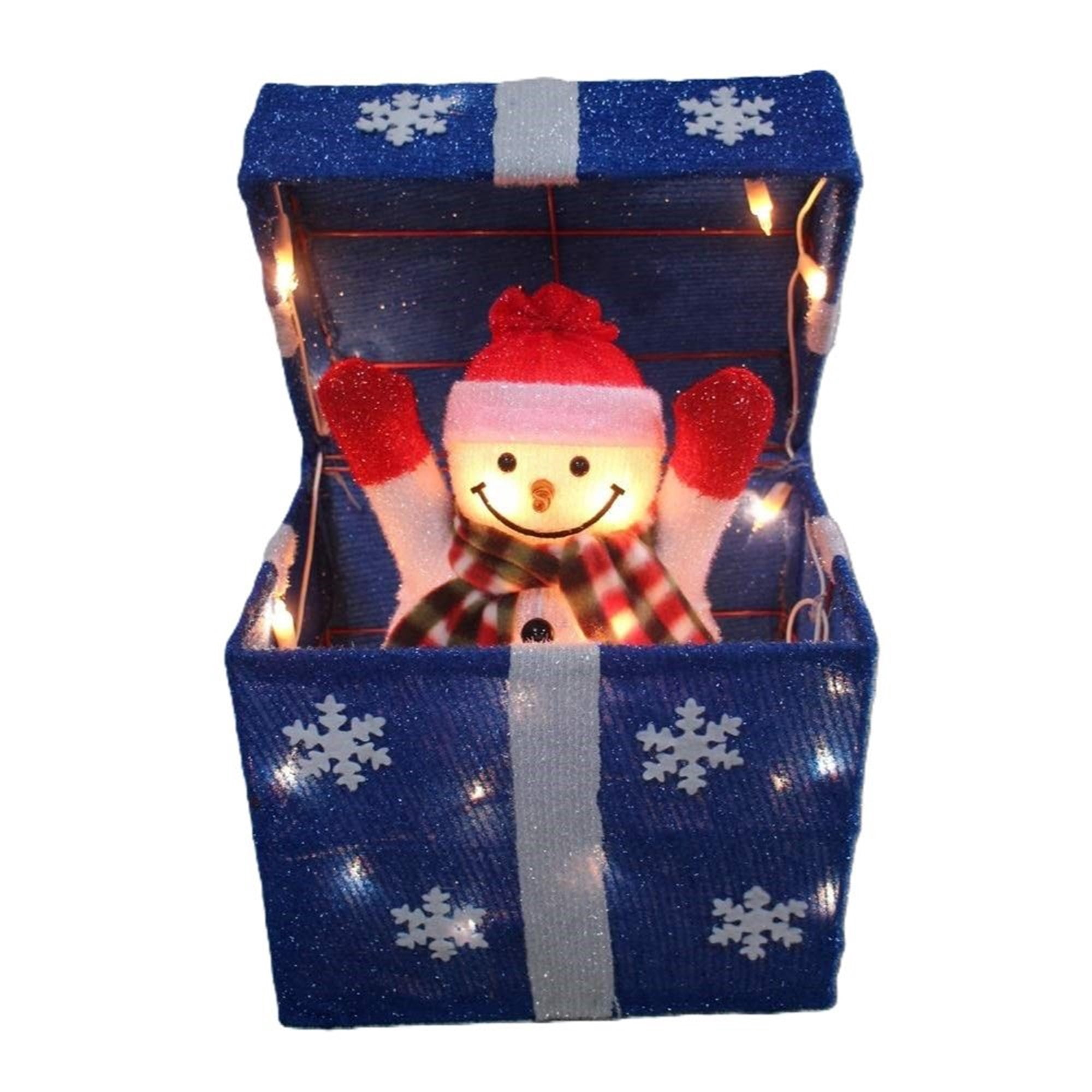 SkyMall Decorative Lighted Animated Pop Up Snowman Box - Walmart.com