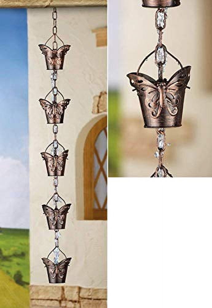 SkyMall Decorative Rustic Iron Butterfly Rain Chain - Walmart.com