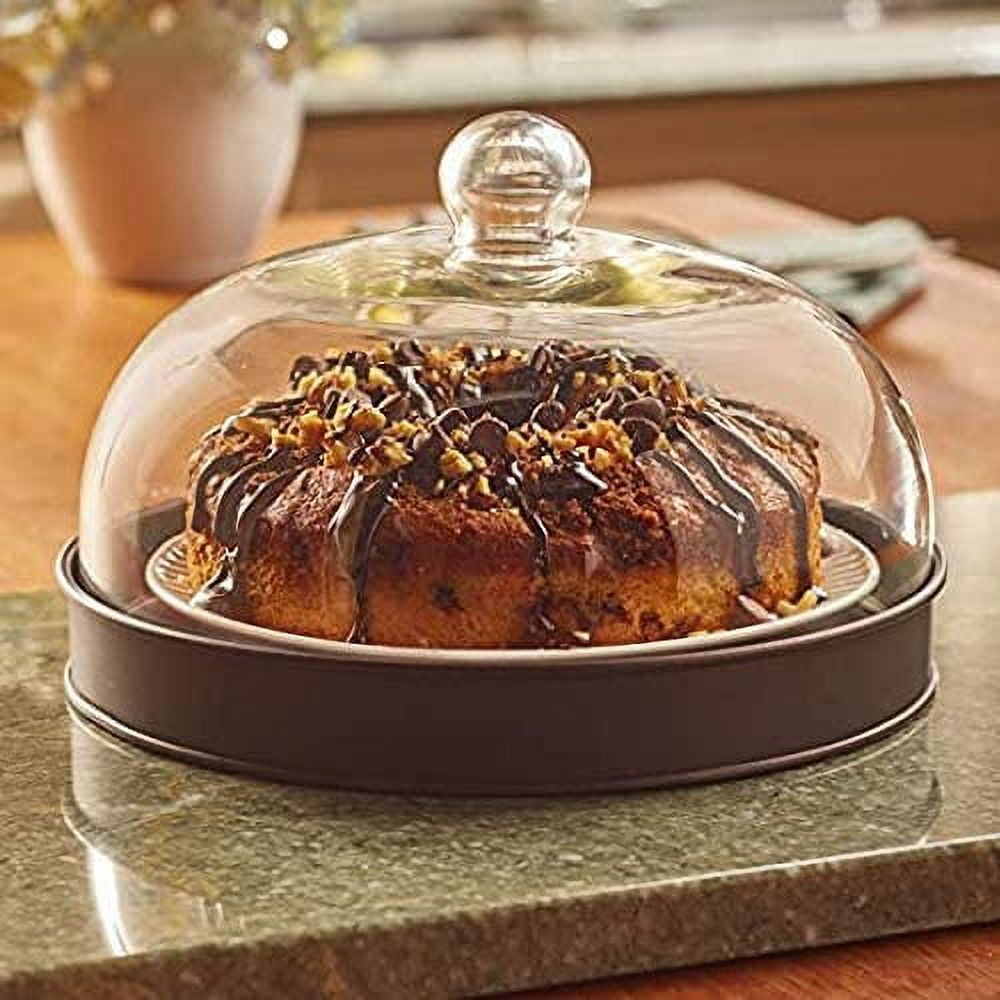 SkyMall Elegant Galvanized Metal and Glass Cake Dome Server (Bronze ...