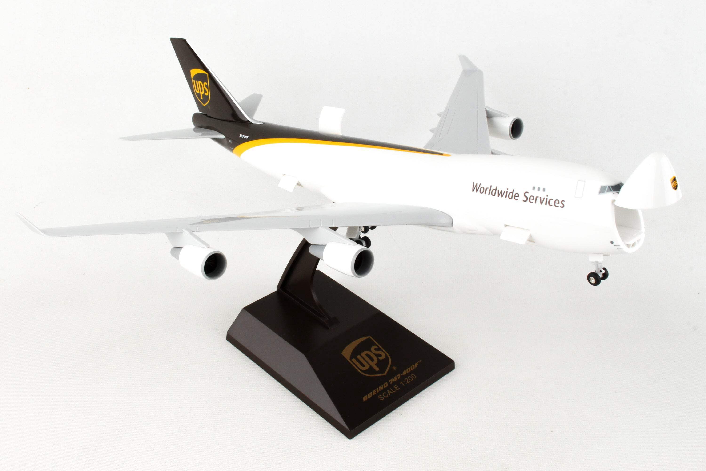 SkyMarks 1113 UPS Boeing 747-400F with Gear & Opening Hatch 1/200 Scale ...