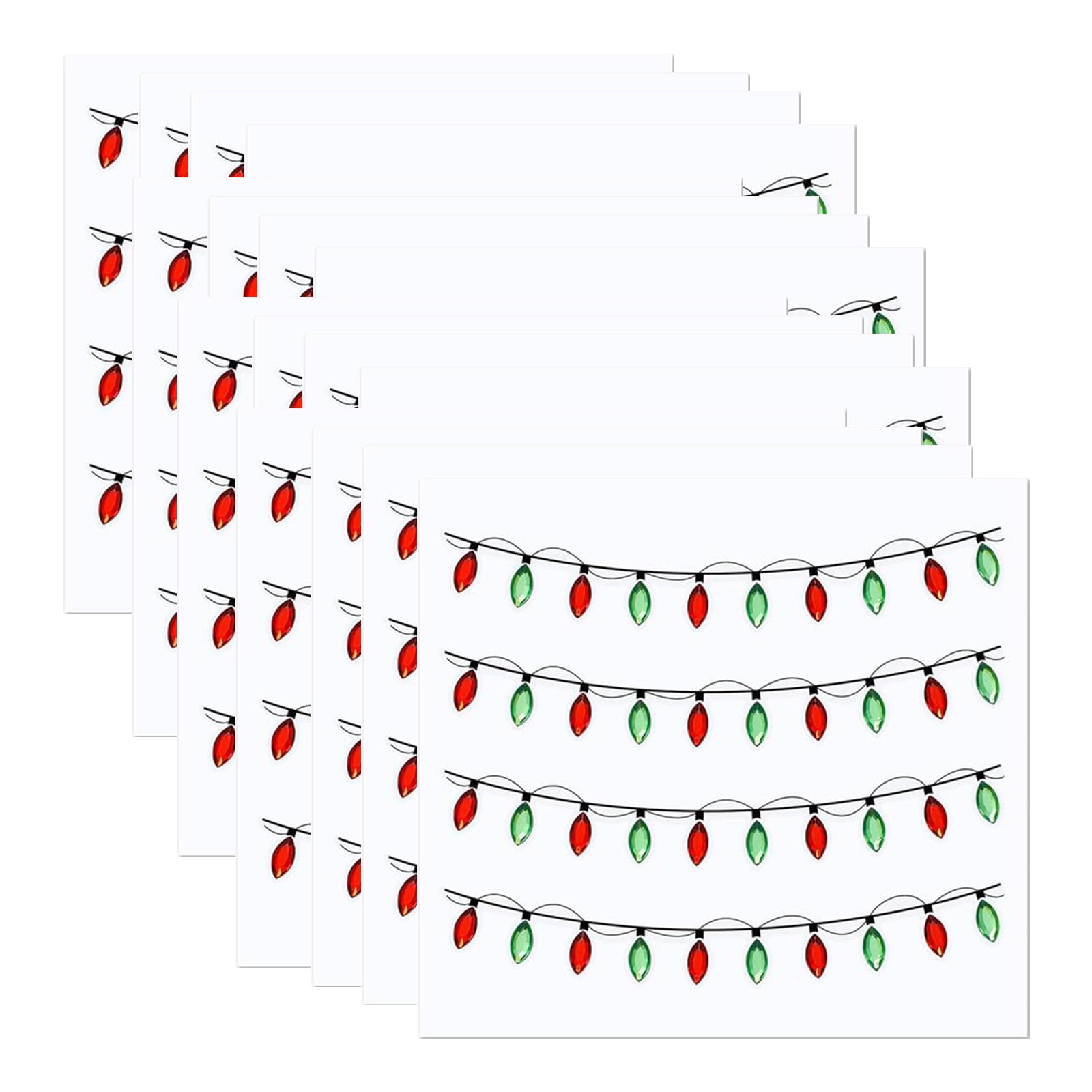 SkyPuzzle Christmas Lights Stickers for Crafts, Festive DIY Decorations ...