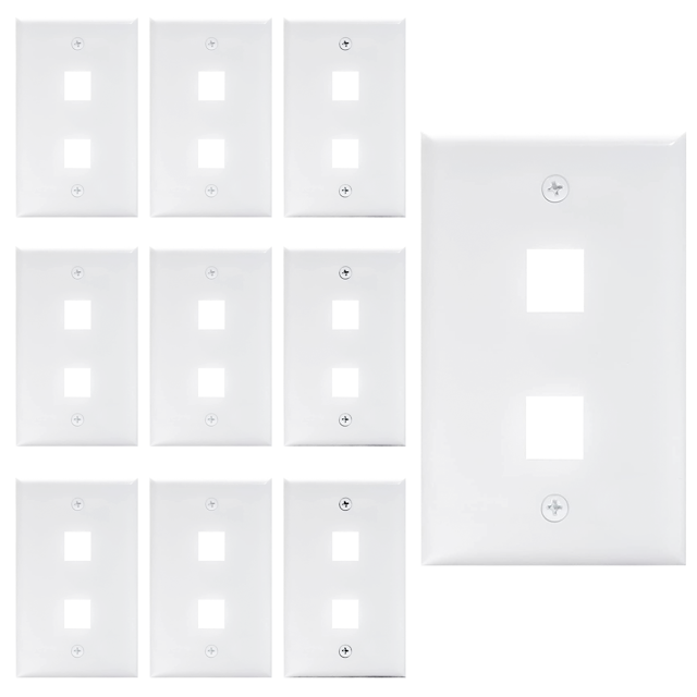 SkyQ 2-Port Ethernet Wall Plates (10-Pack) for Neat and Organized ...