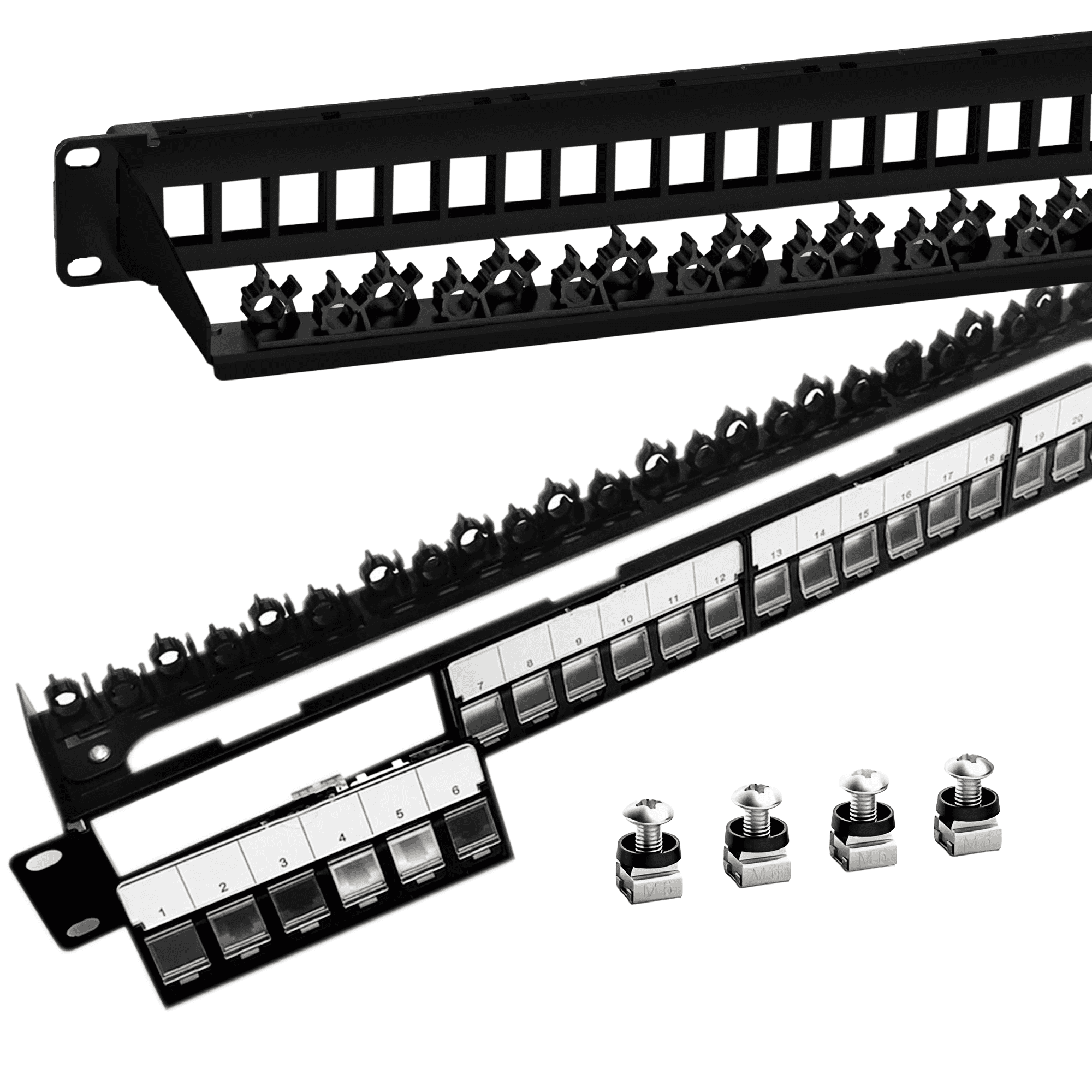 SkyQ 24 Port Keystone Patch Panel Blank - Walmart.com