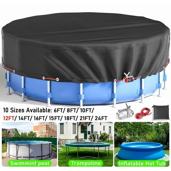 Intex 10-Ft Round Easy Set Pool Cover with 12-Inch Overhang - Walmart.com