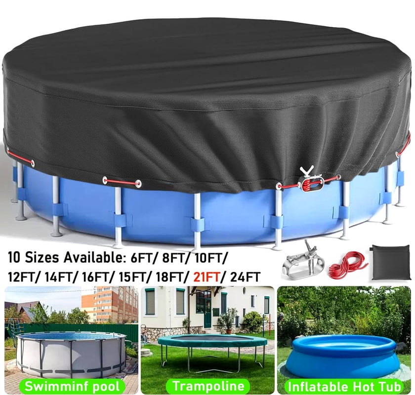 SHELTUSE 21 ft Round Pool Cover Oxford Round Pool Solar Cover Above ...