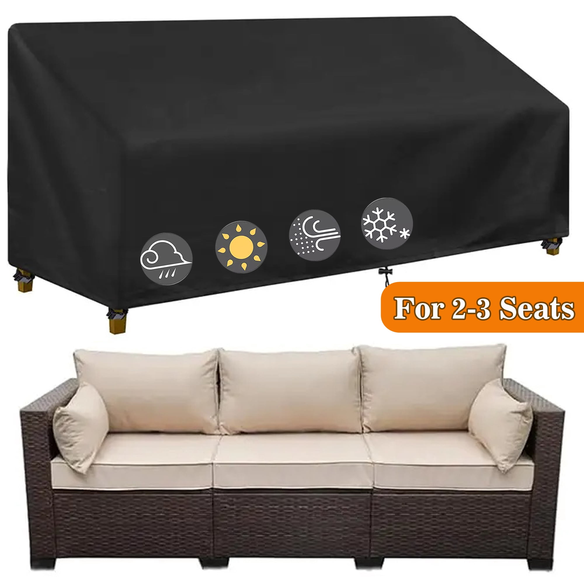 SHELTUSE Outdoor Couch Cover Waterproof, Outdoor Patio Furniture Covers ...