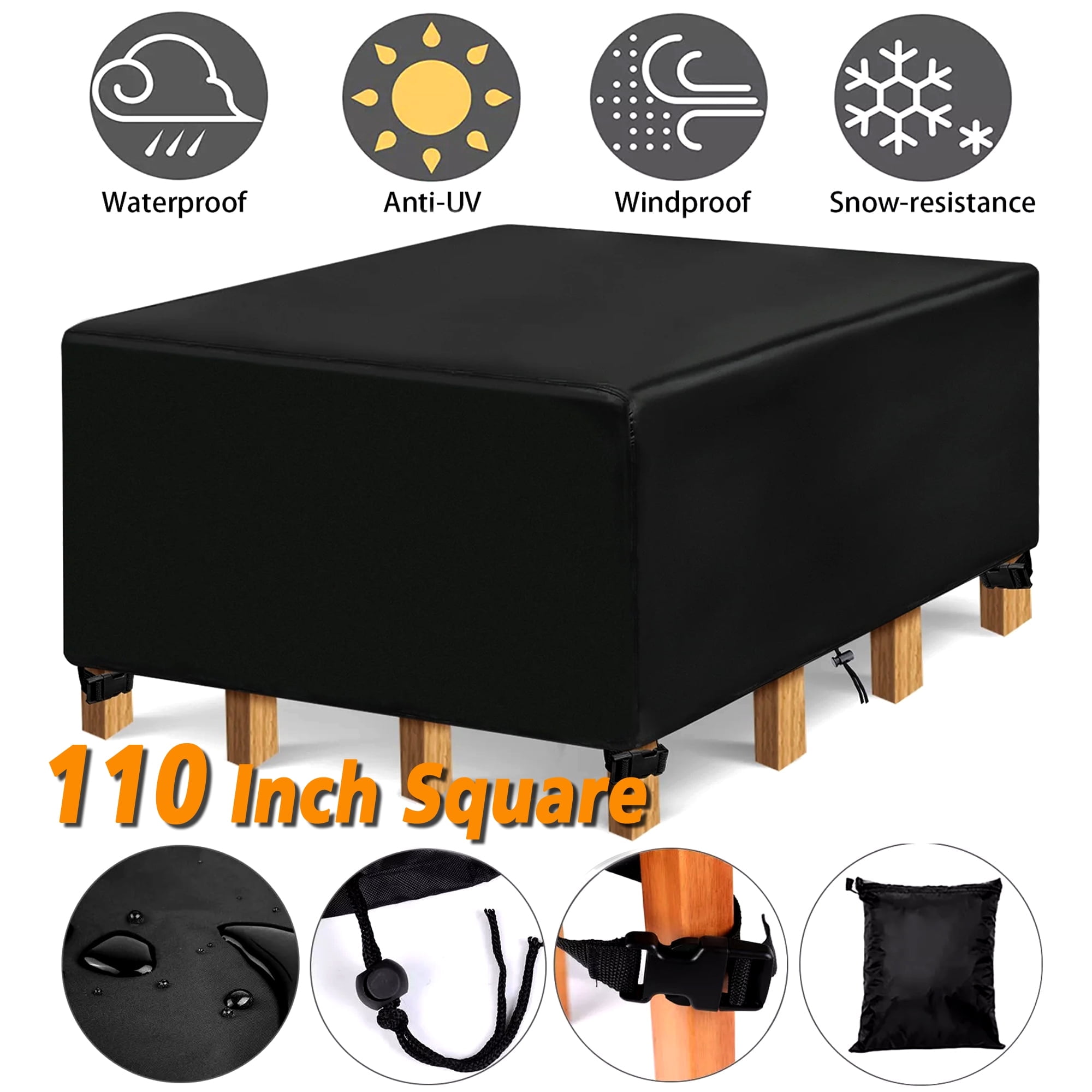 SkyTex Square Patio Furniture Covers, Waterproof Outdoor Square ...