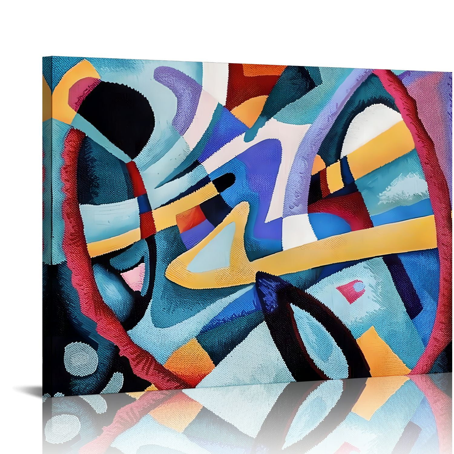 Skybluee Abstract Painting Modern Art Deco Vorticism Canvas Print Wall ...