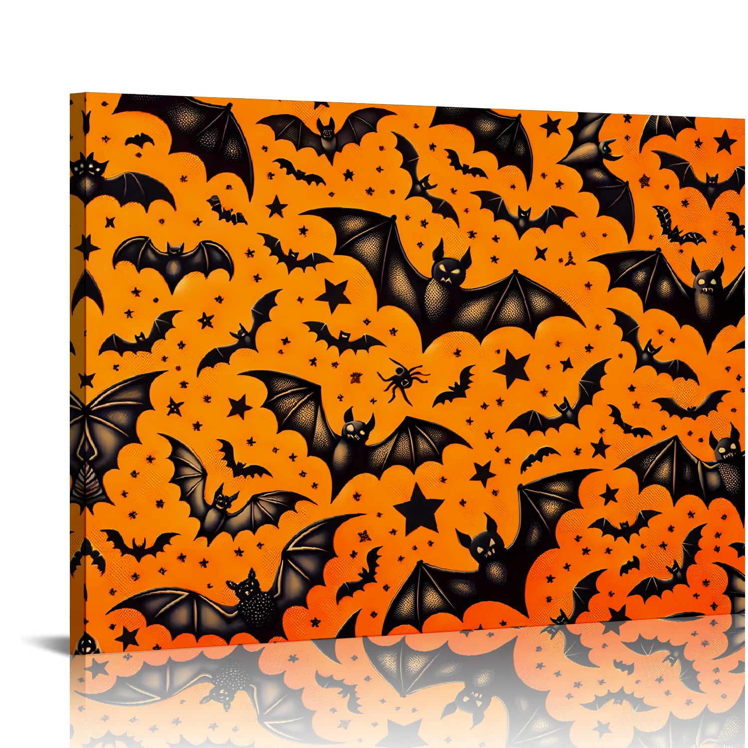 Skybluee Bats Stars Orange Decorative Canvas Print On Canvas for ...