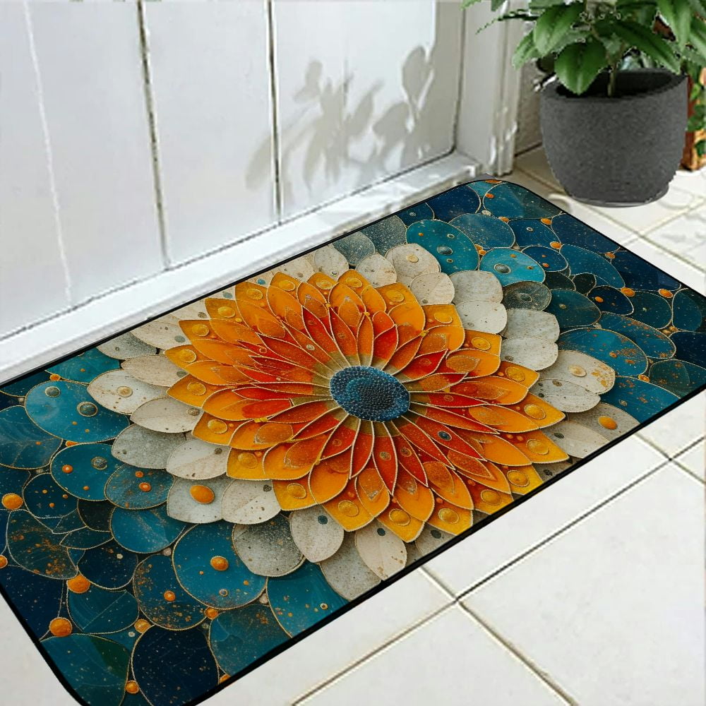 Skybluee Rectangle Entrance Door Mat Large 24 x 36 Inch Area Entry Way ...