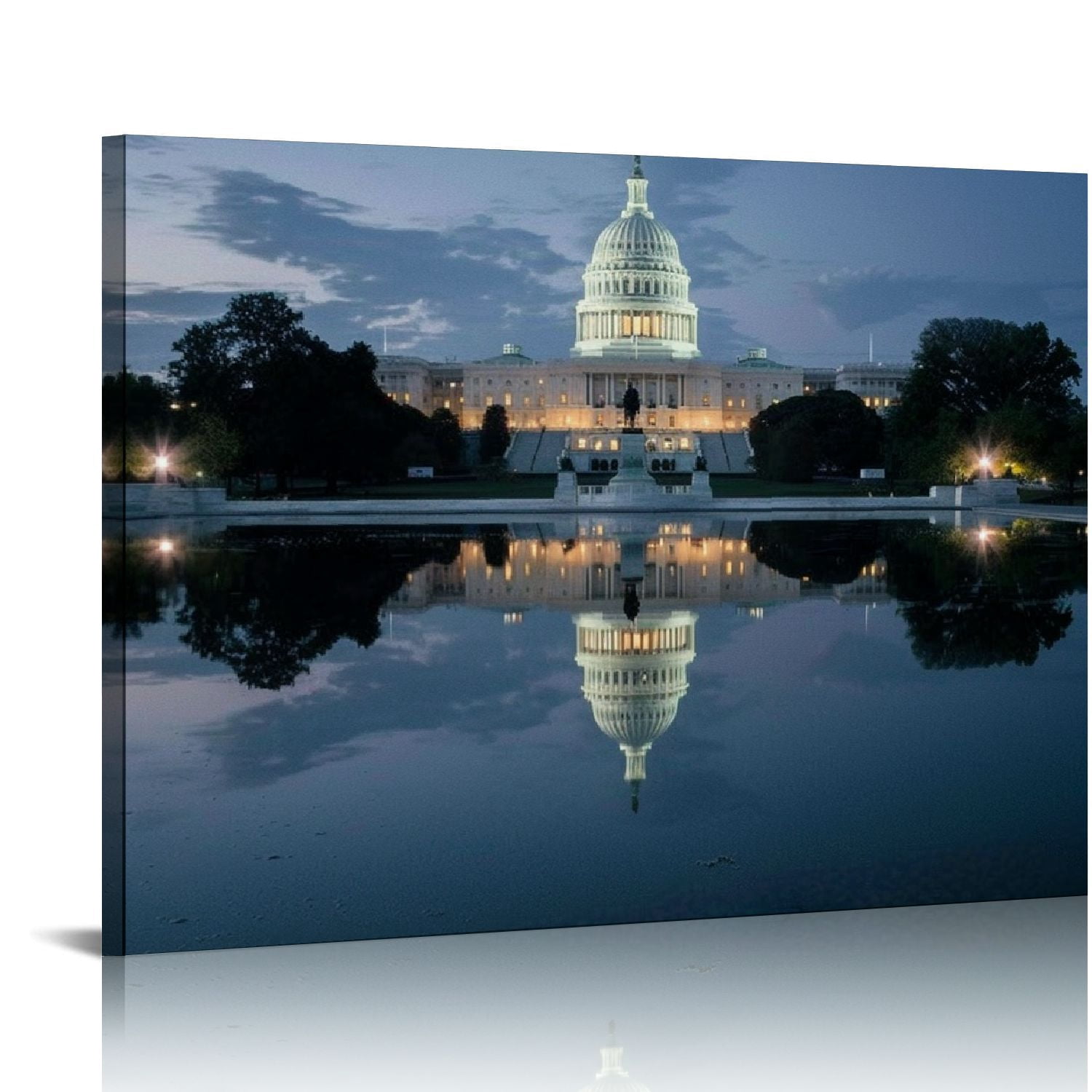 Skybluee Twilight Reflection Decorative Canvas Prints for Living Room ...