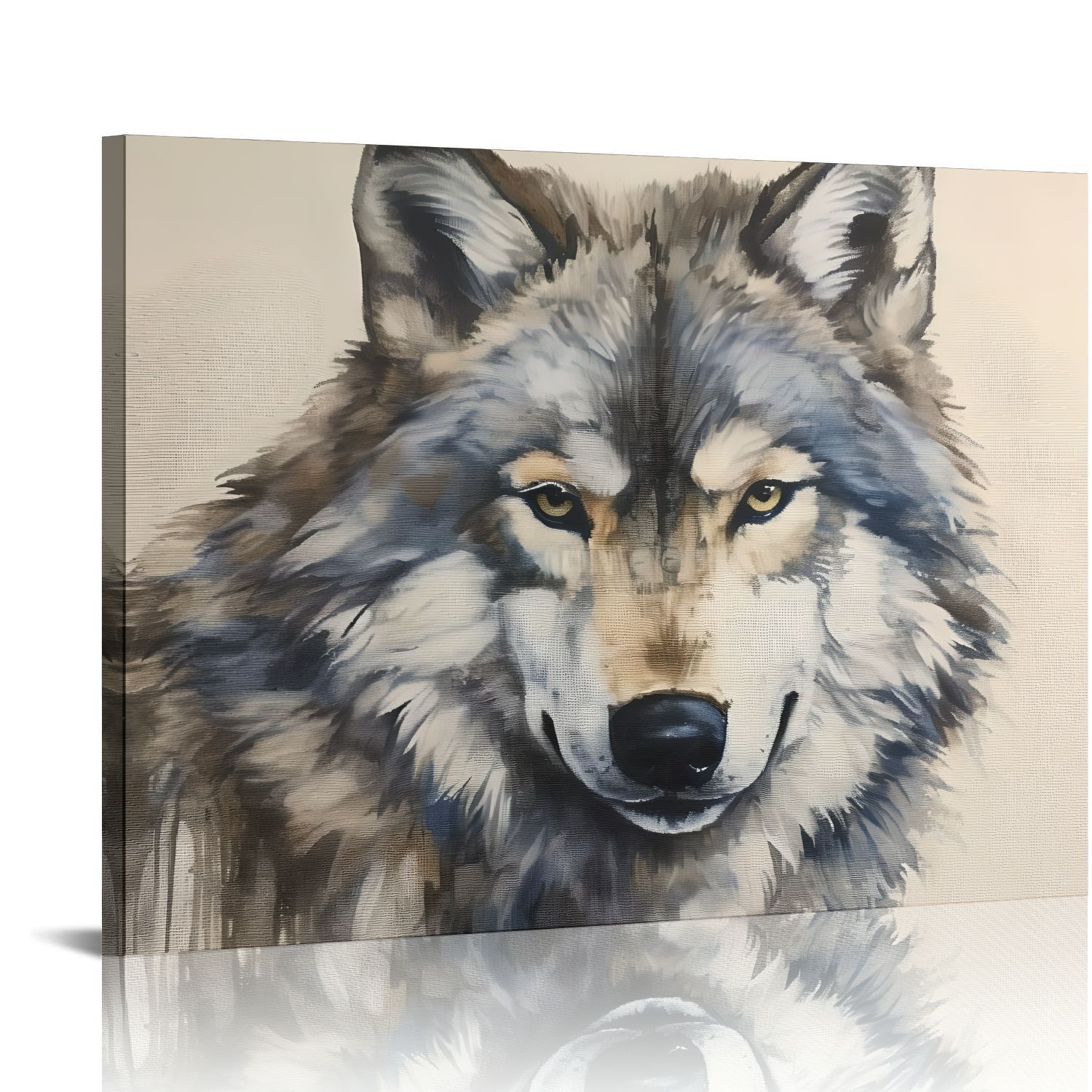 Skybluee Wolf Blue Eyes Canvas Wall Art Decor 20x16in/16x12in for ...