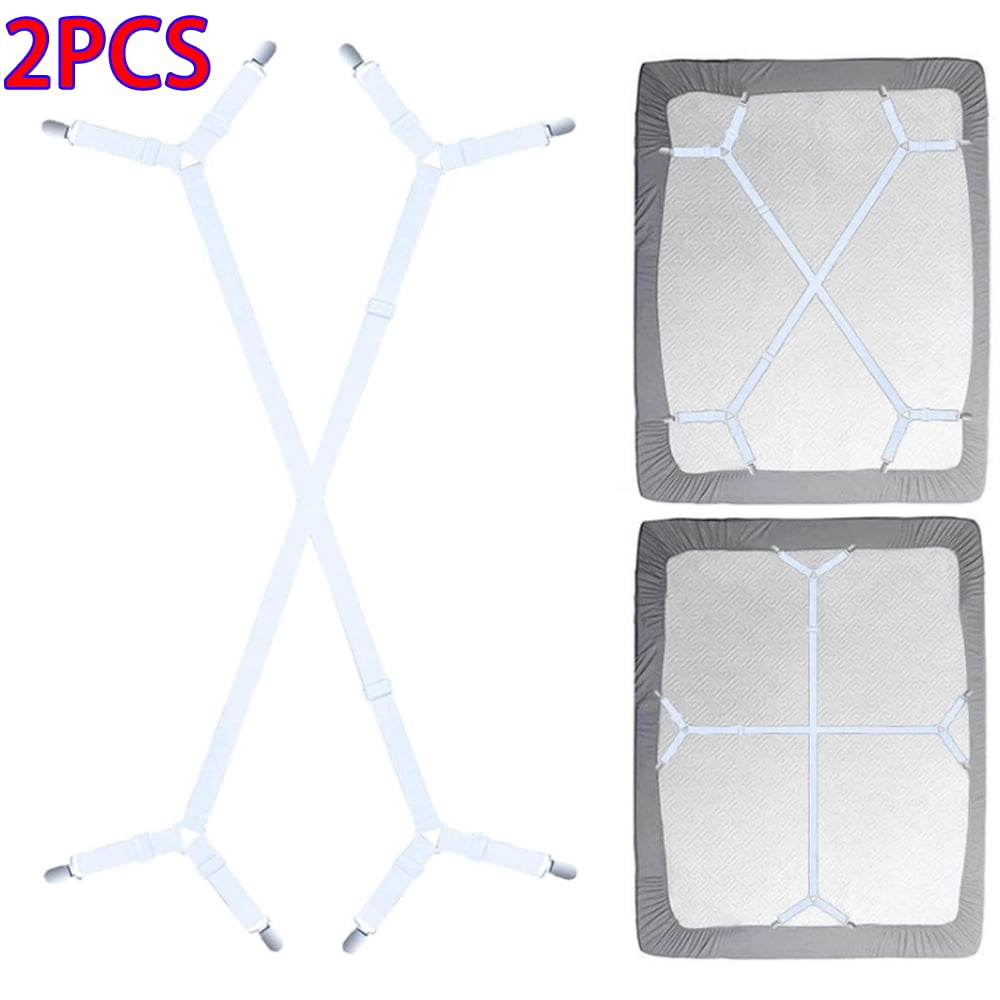 Skycarper 2PCS Sheet Holder Straps, Fitted Sheet Clips, Enhanced ...