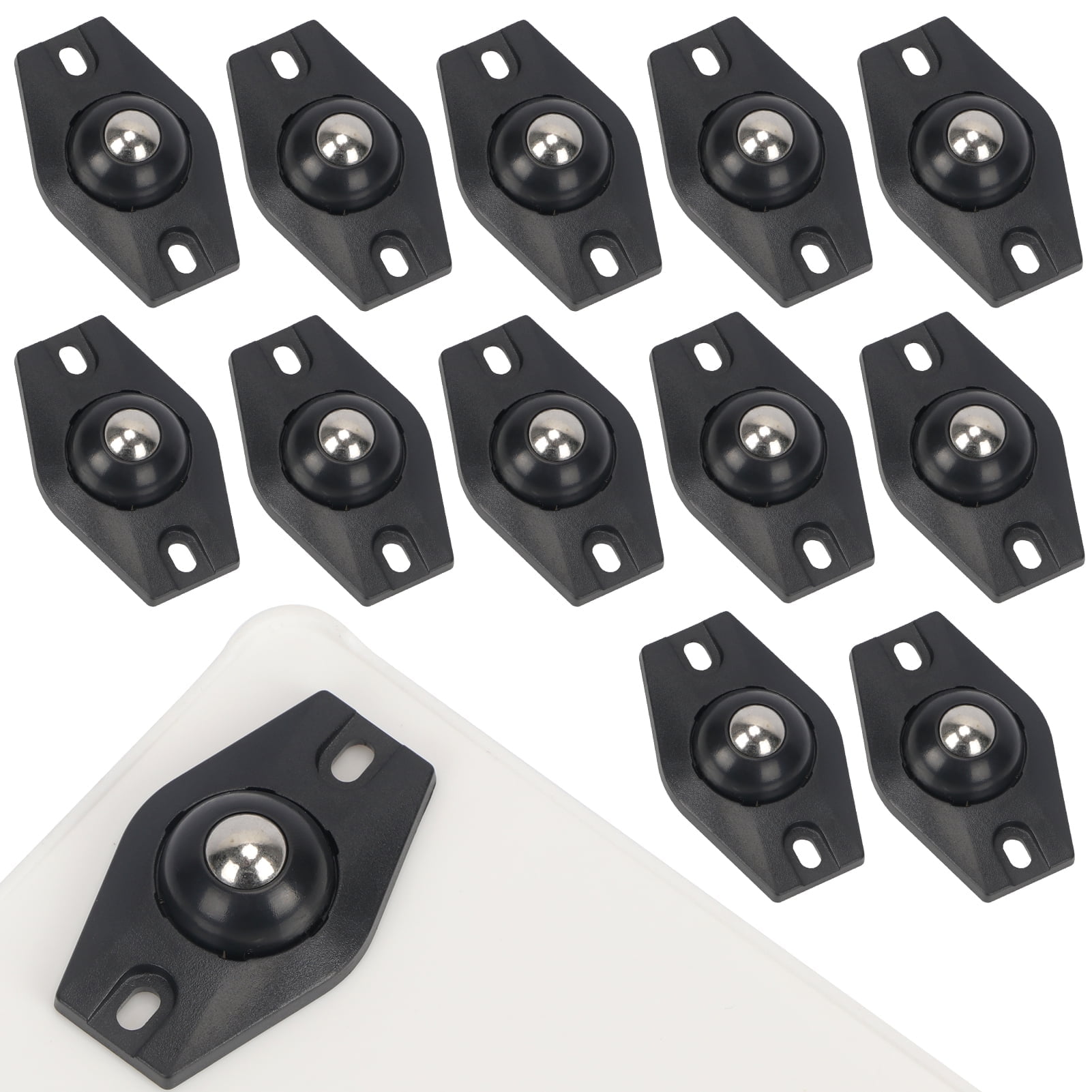 Skycase 12 Packs Self Adhesive Caster Wheels, Rotation Universal Wheels ...
