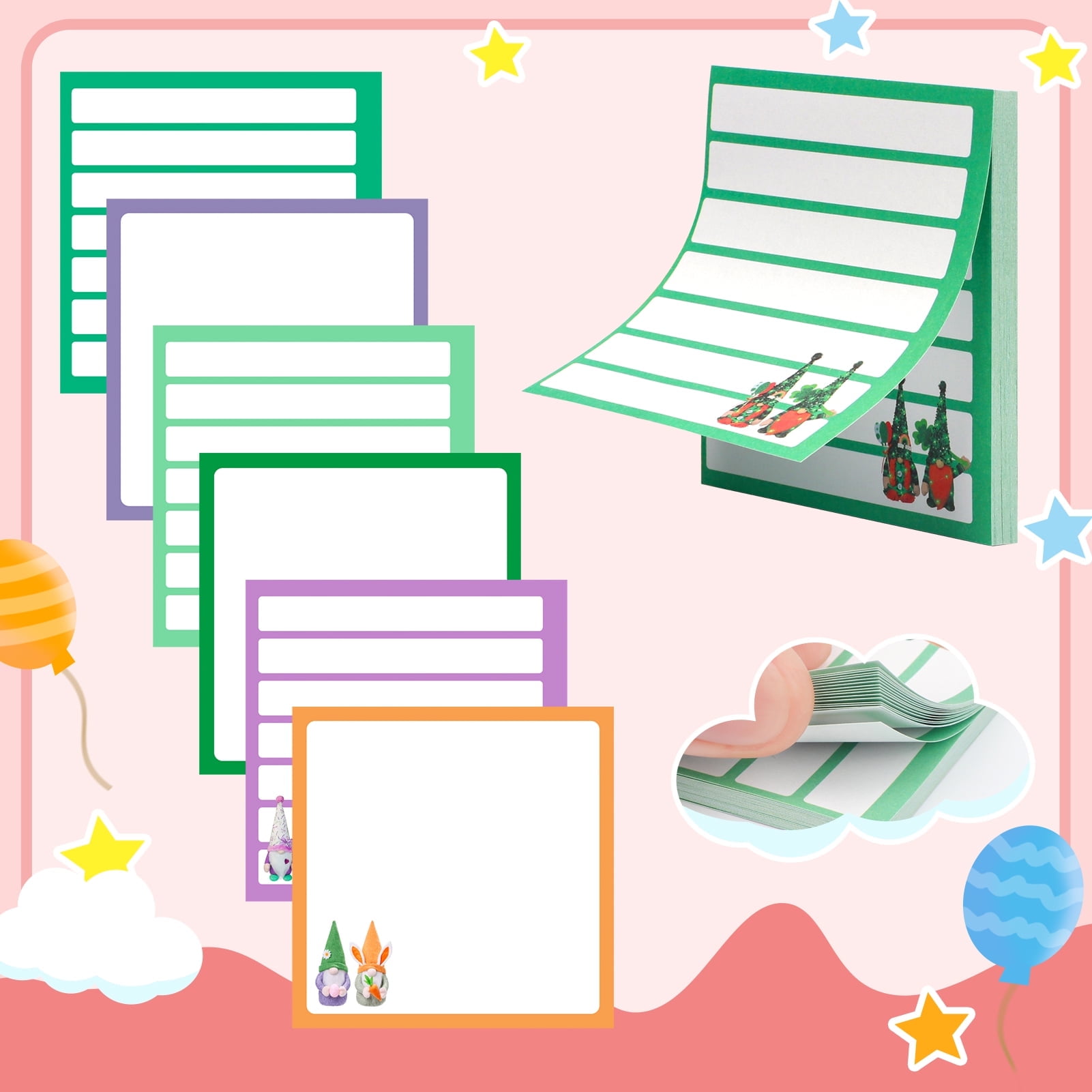 Skycase Sticky Notes 6 Packs, 3 x 3 Inches Adhesive Self-Stick Notes ...