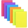 Skycase Large Supplies Sticky Notes Pads, 6 Pack Colored Lined 4x6 inch ...