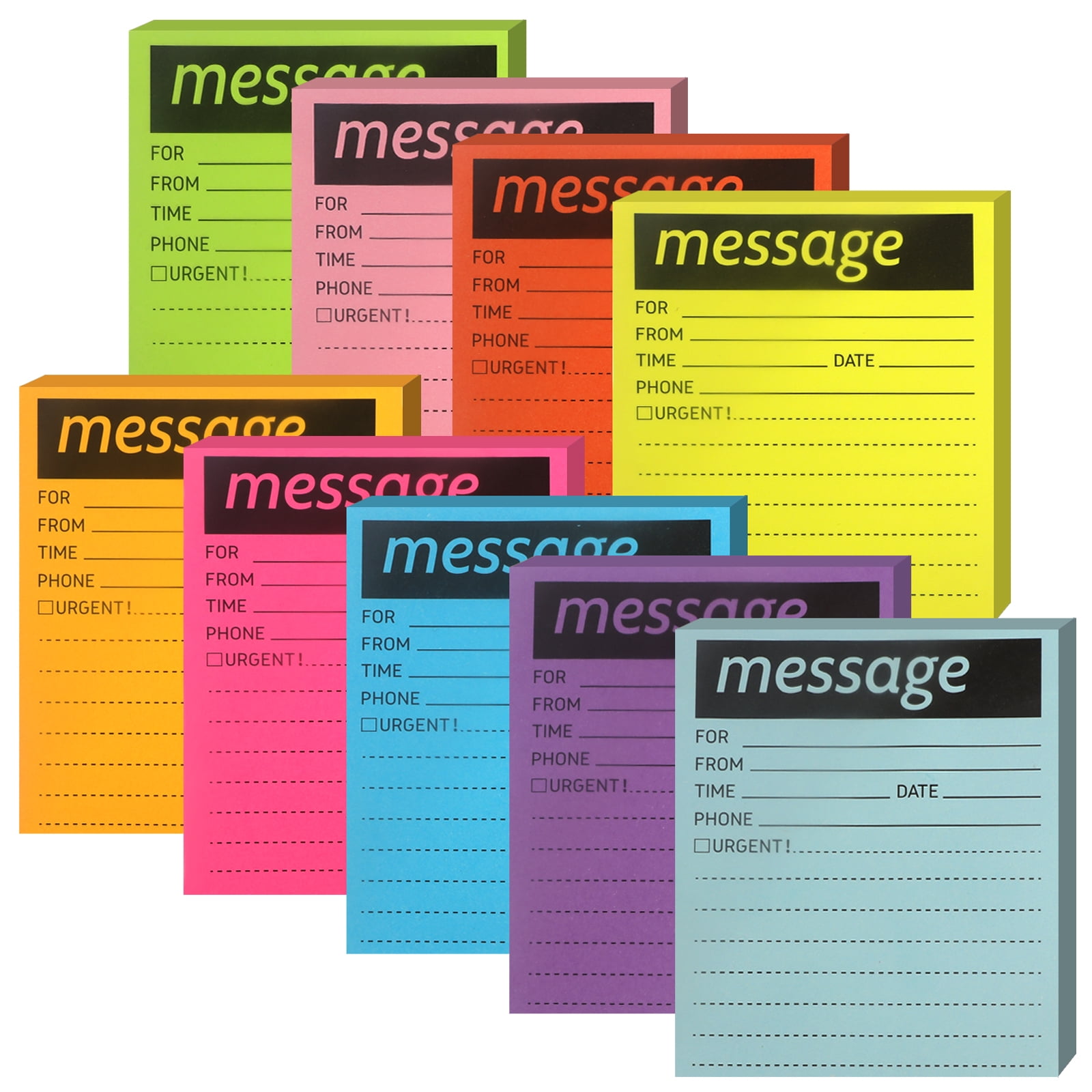 Skycase Colored Lined Sticky Notes with Post Memos, 4in x 5in, 9 Pads ...