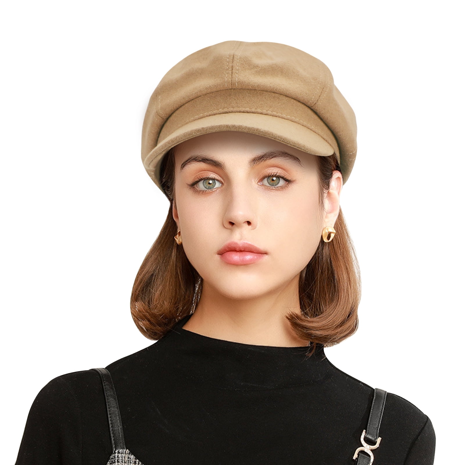 Skycase Women's Beret Hat French Style Artist Cap Solid Color Woolen ...